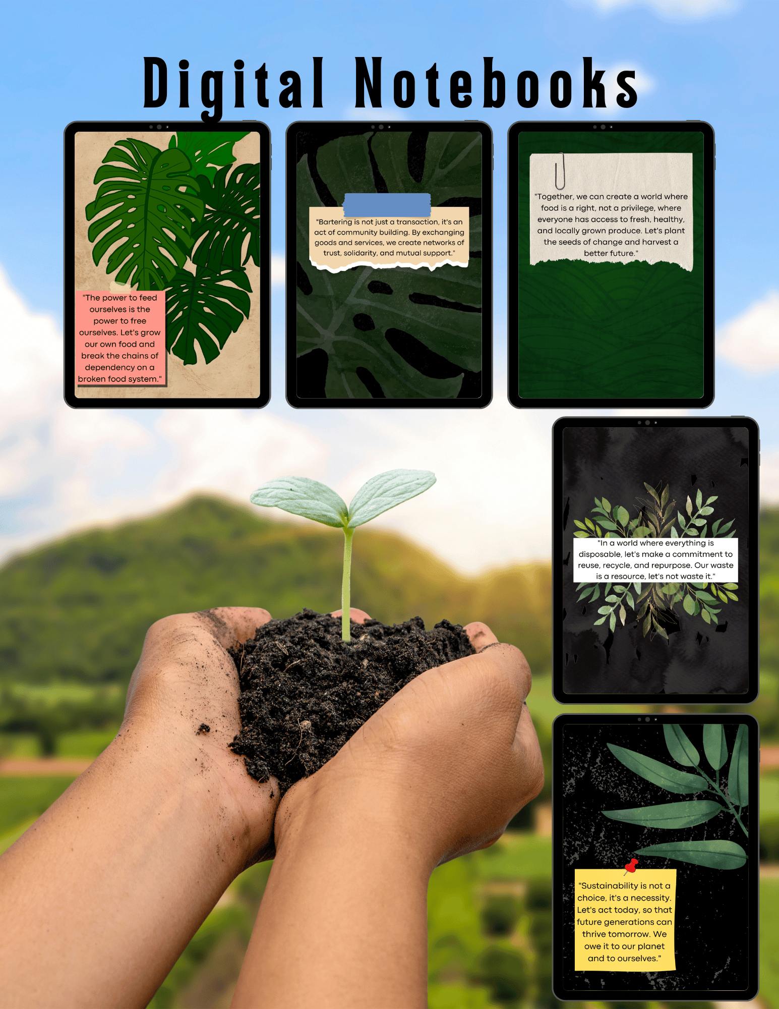 Sustainable Theme Digital Notebooks - Payhip