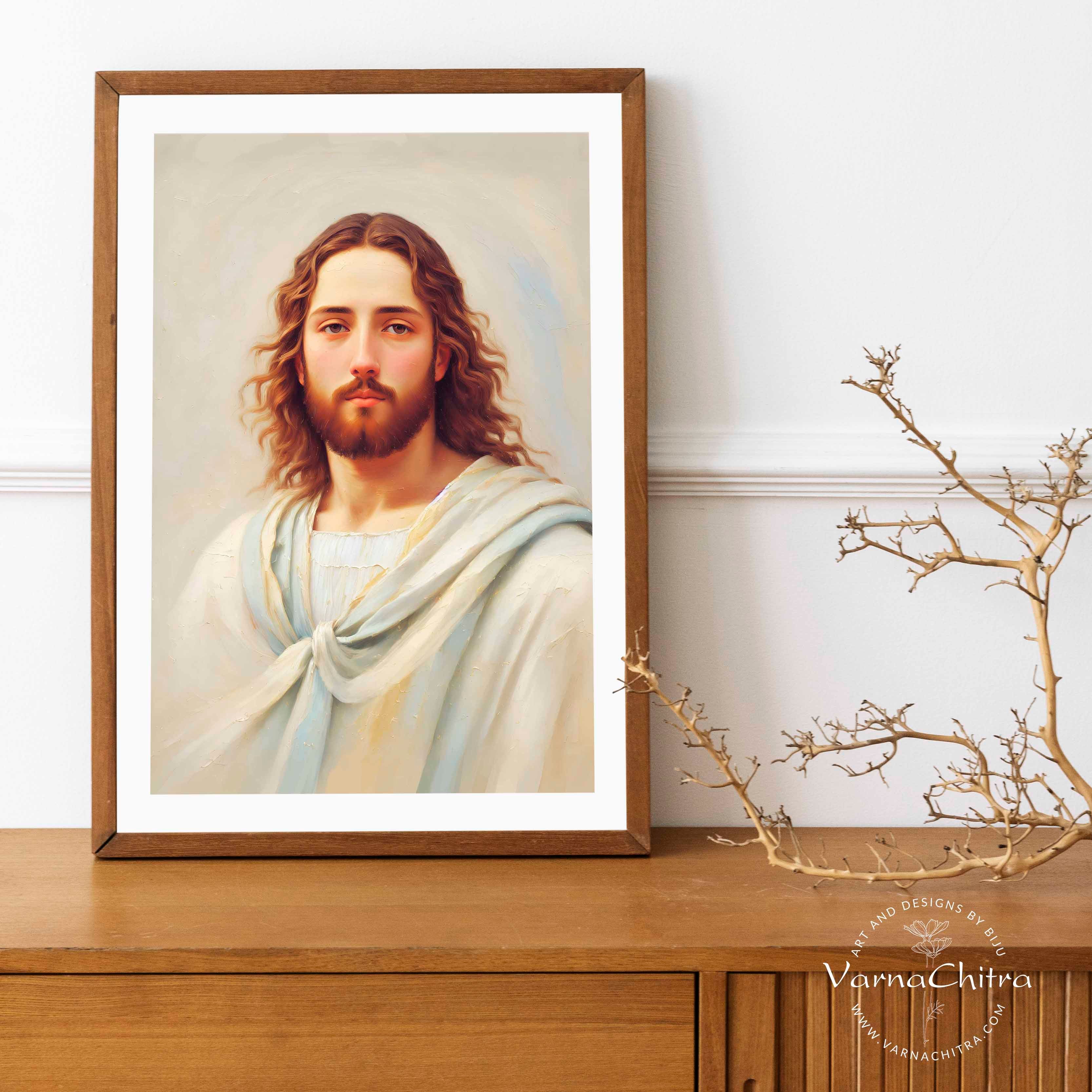 Jesus (No. 12) Digital Painting of Jesus Christ, Painterly Oil Painting ...