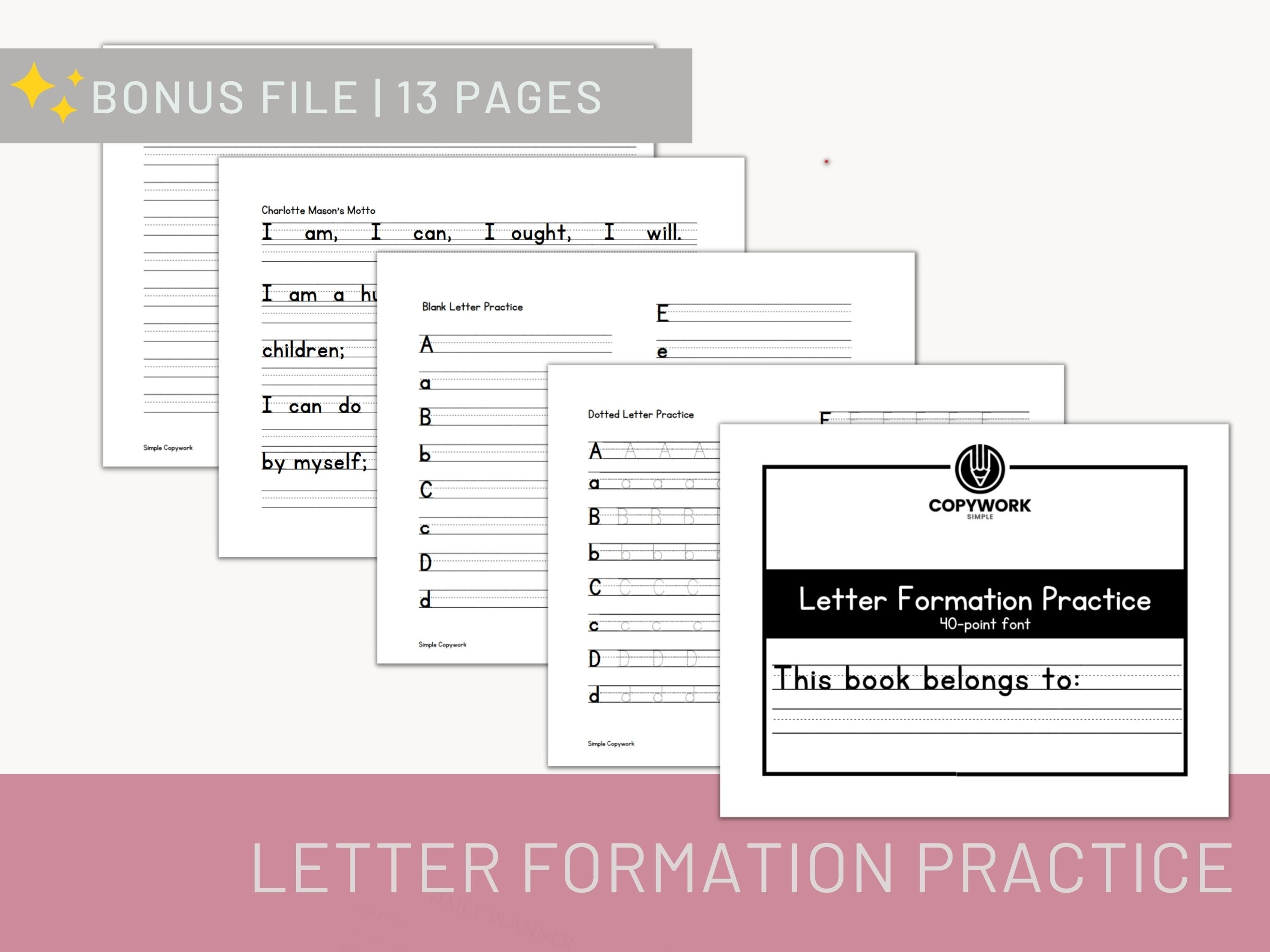 Letter Formation Practice, 40 pt. PRINT