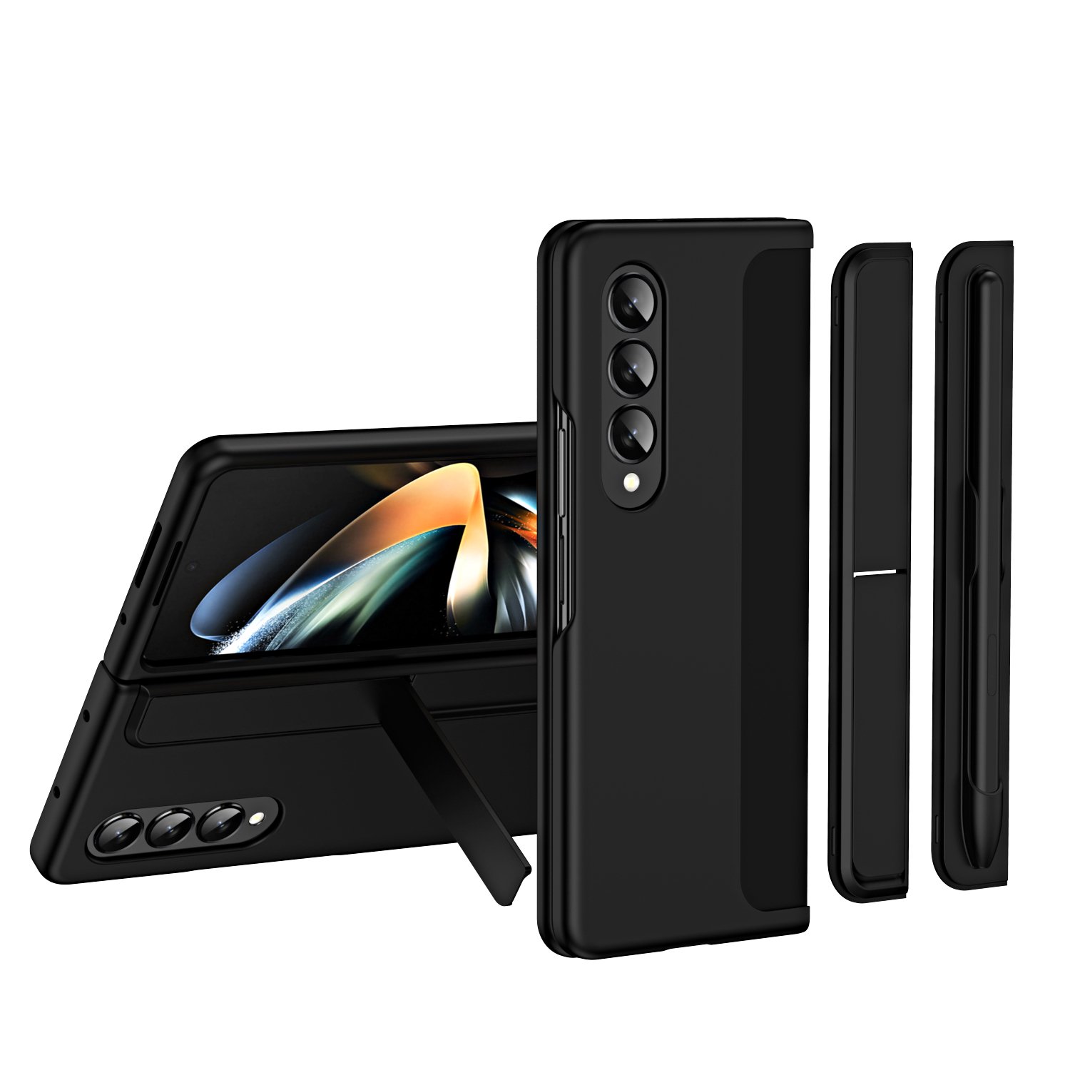 PASER Samsung Galaxy Z Fold 4 Phone Case Cover With S Pen Holder ...