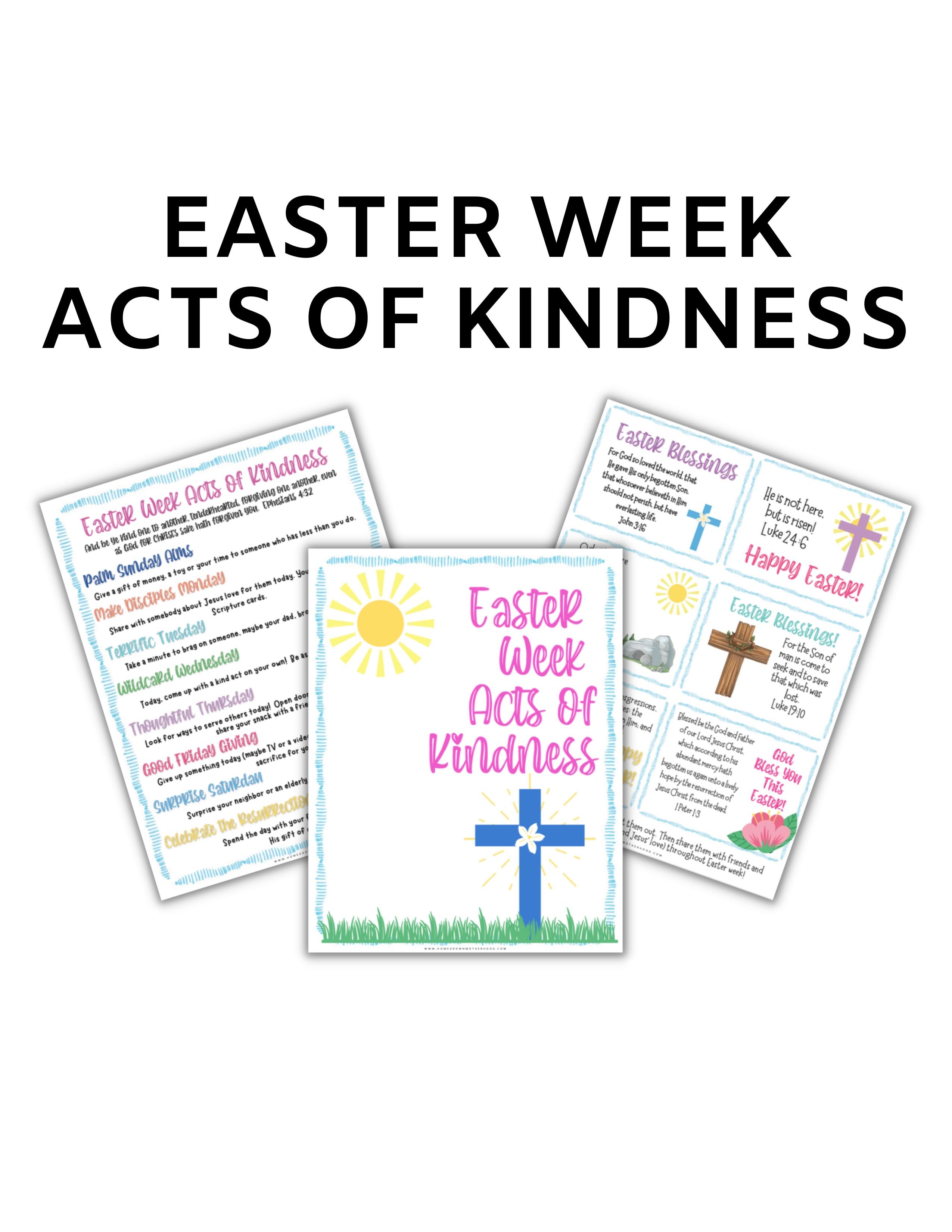 Easter Week Acts of Kindness
