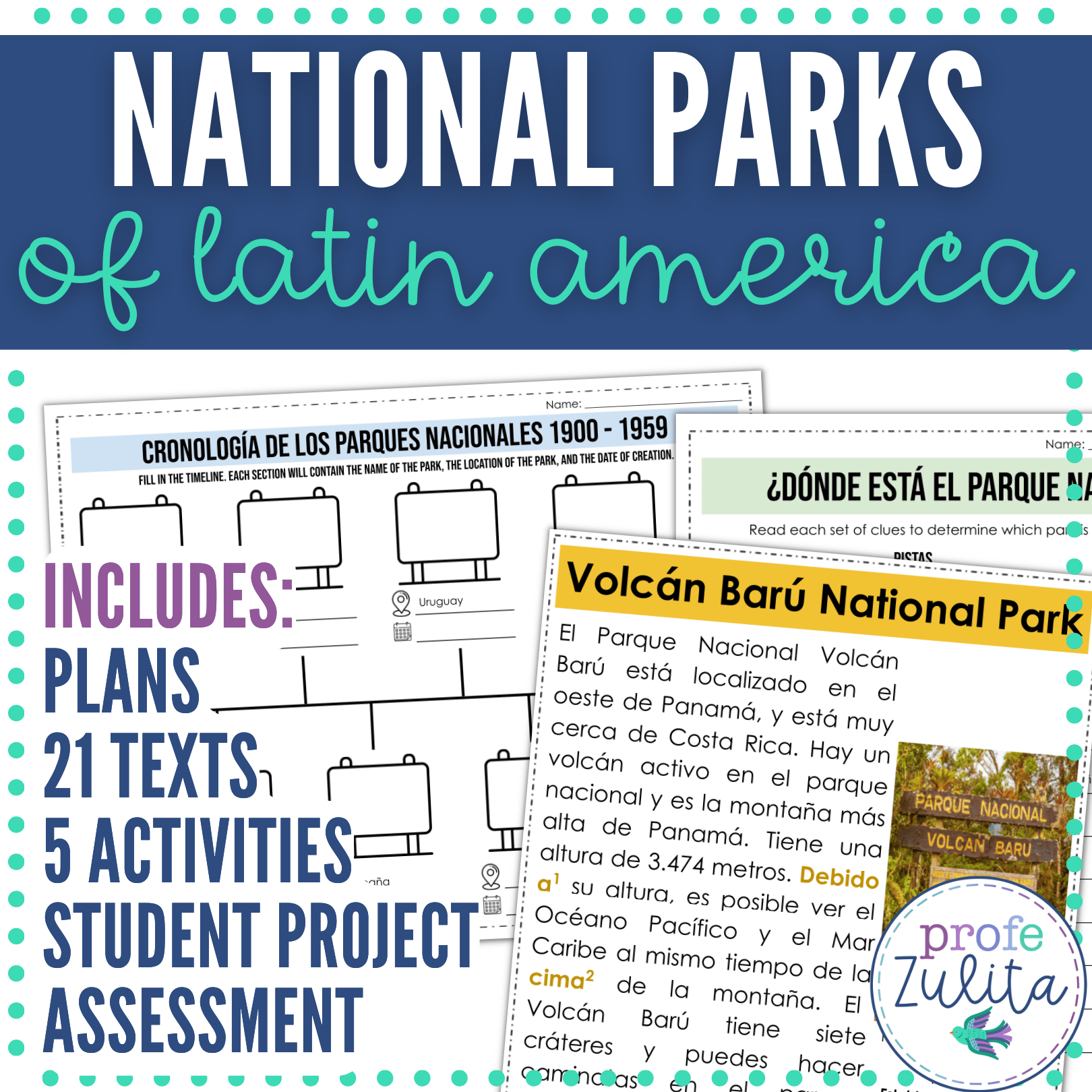 National Parks of the Spanish Speaking World: 13 Day Spanish Unit - Payhip