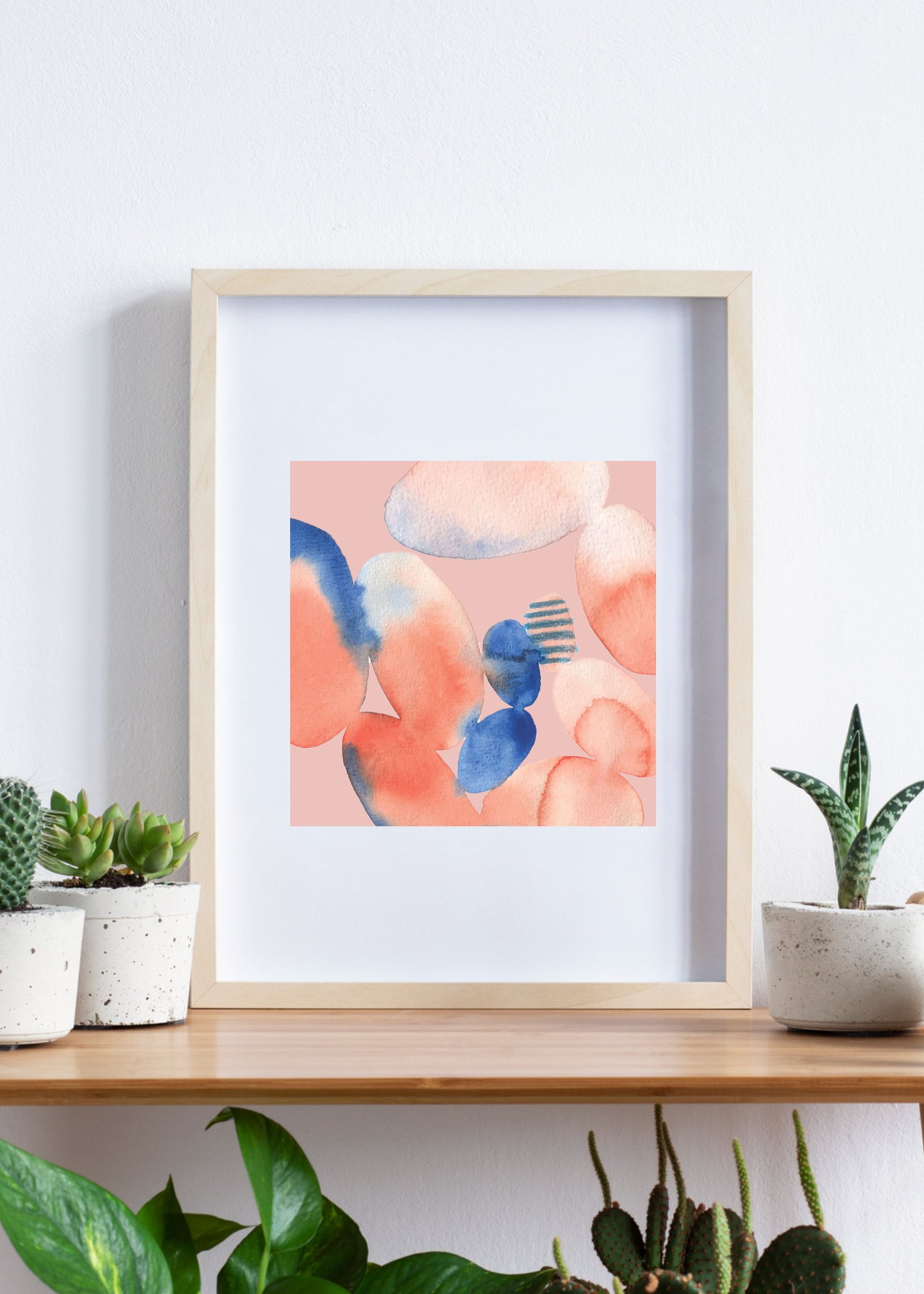 Large Pink Pastel Abstract Printable Poster - Payhip