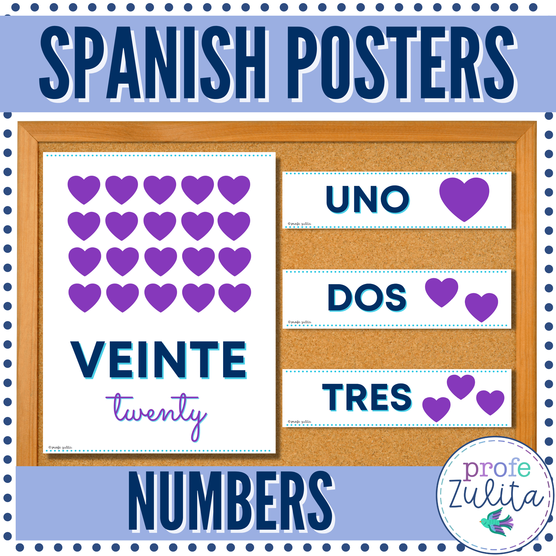 Numbers in Spanish 0 - 20 Posters - Payhip