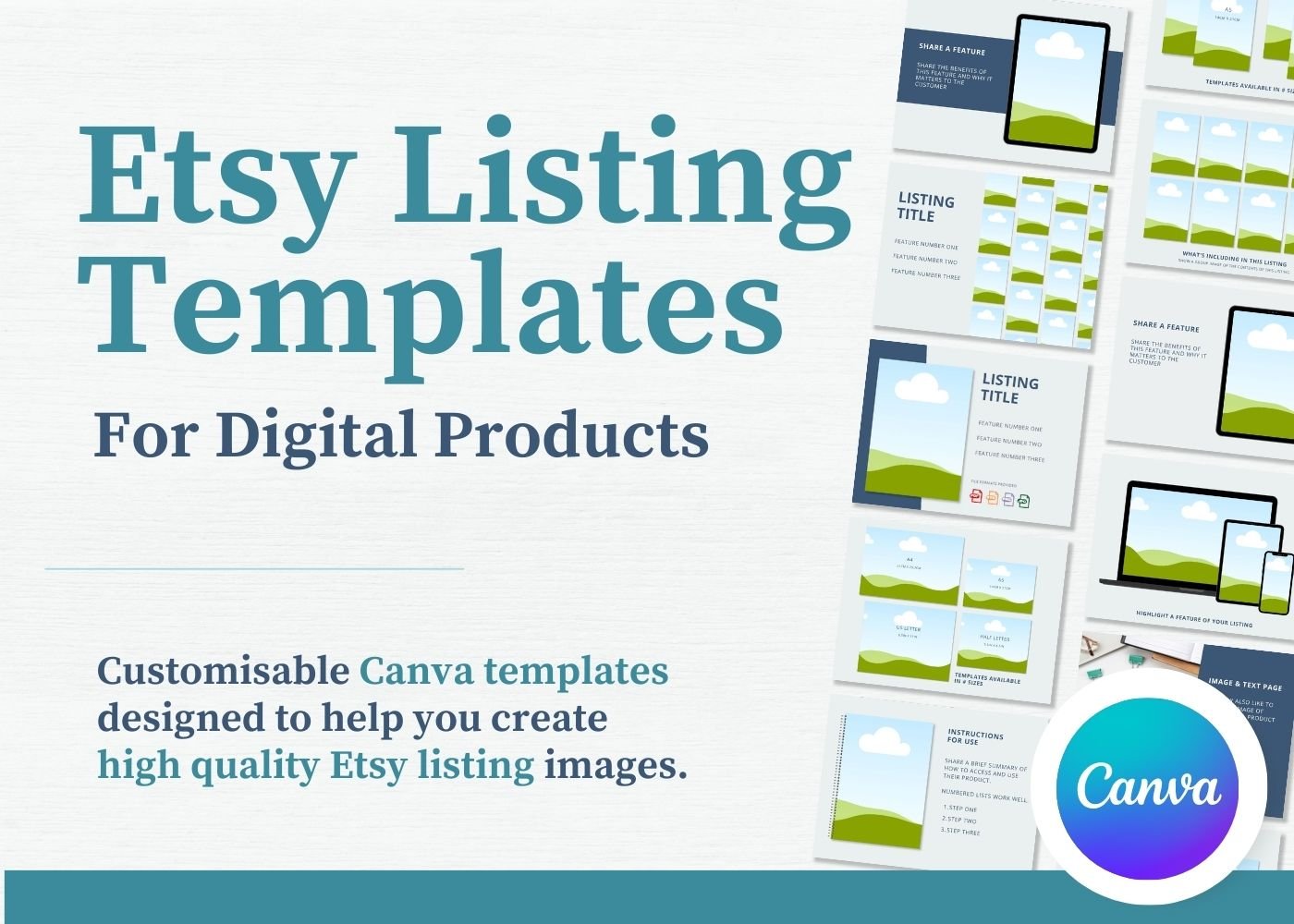 Etsy Listing Template for Digital Products | Canva Template - Payhip