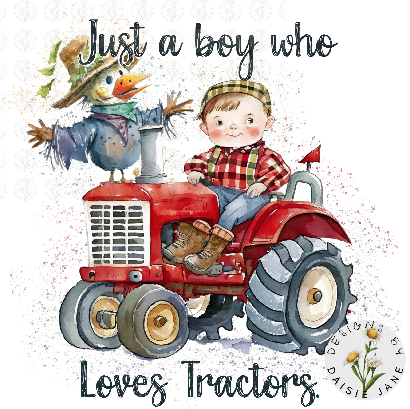 Just a boy who loves tractors PNG/Clipart Fixed Text - Payhip