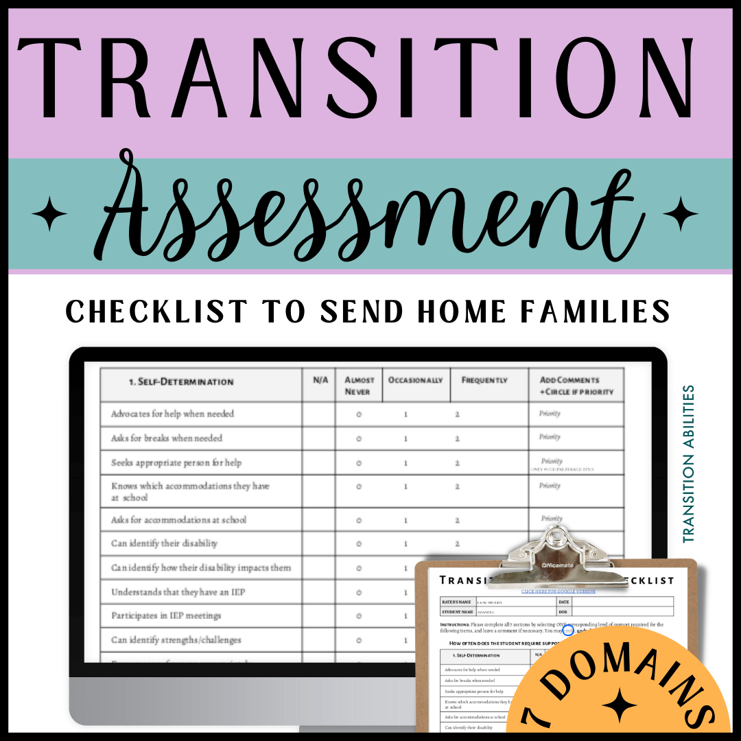 Transition Assessment | Parent Rating Checklist