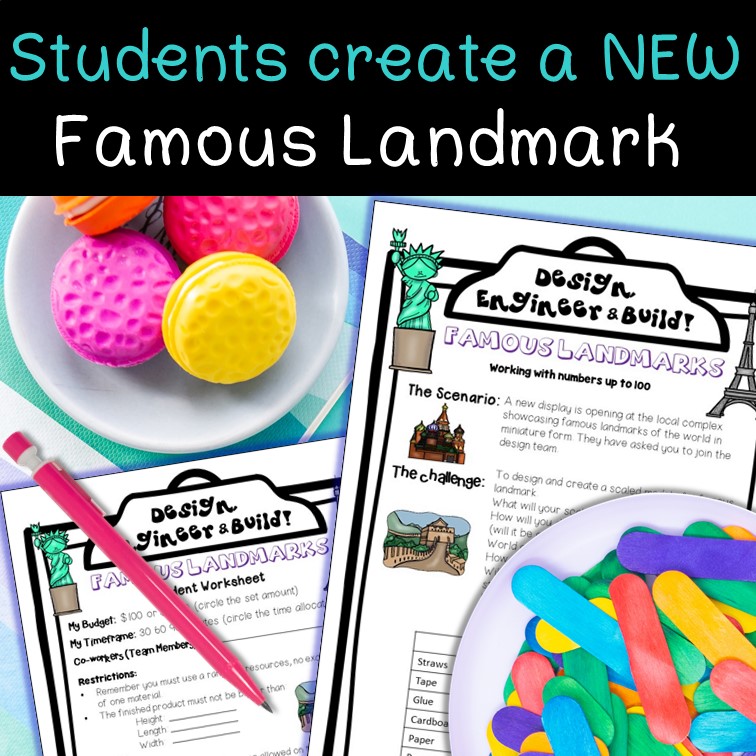 STEM Challenge for Middle School | Famous Landmarks STEAM Challenge