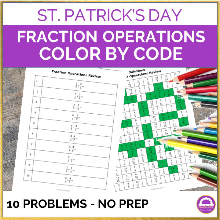 St. Patrick's Day - Fraction Operations Review