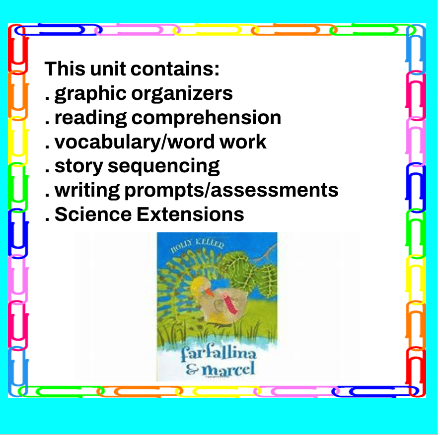 FARFALLINA & MARCEL By Holly Keller - READING & EXTENSION ACTIVITIES ...