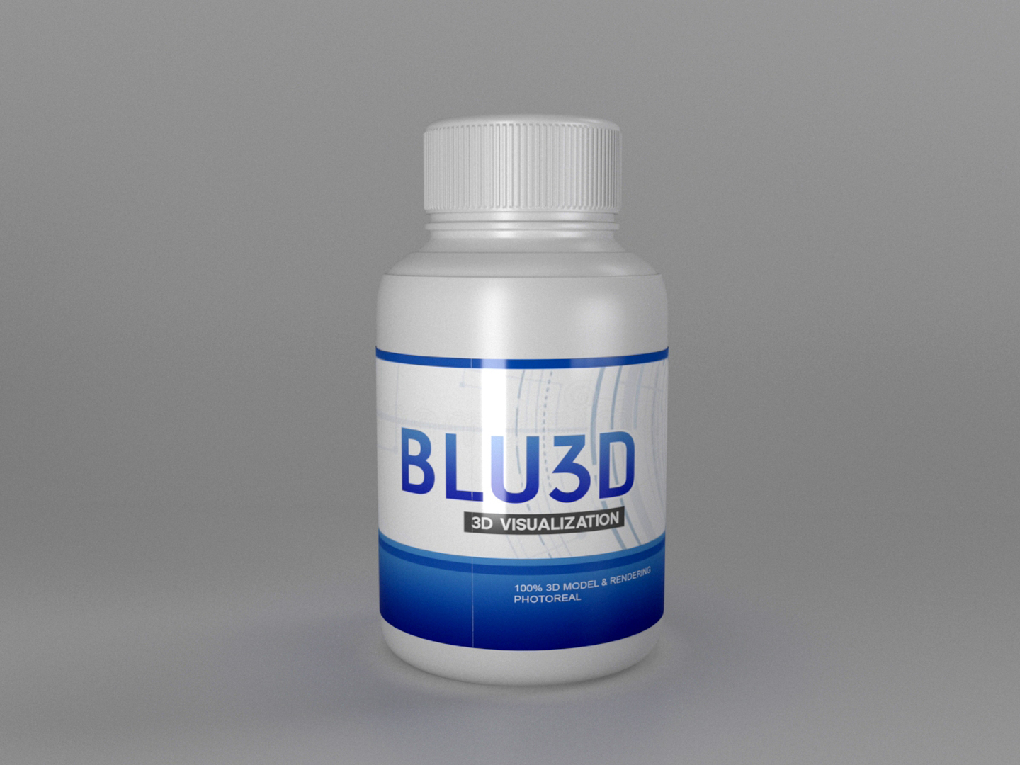 3D Tablet Medication Bottle White - Payhip