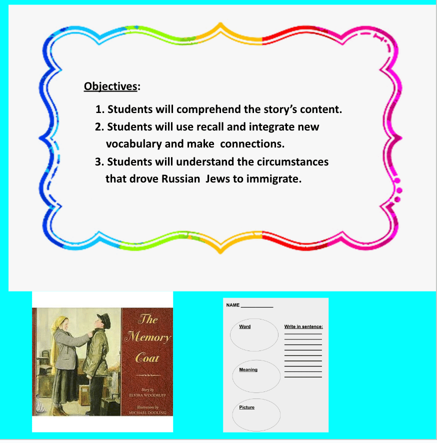 THE MEMORY COAT By Elvira Woodruff: READING LESSON PLANS & ACTIVITY ...