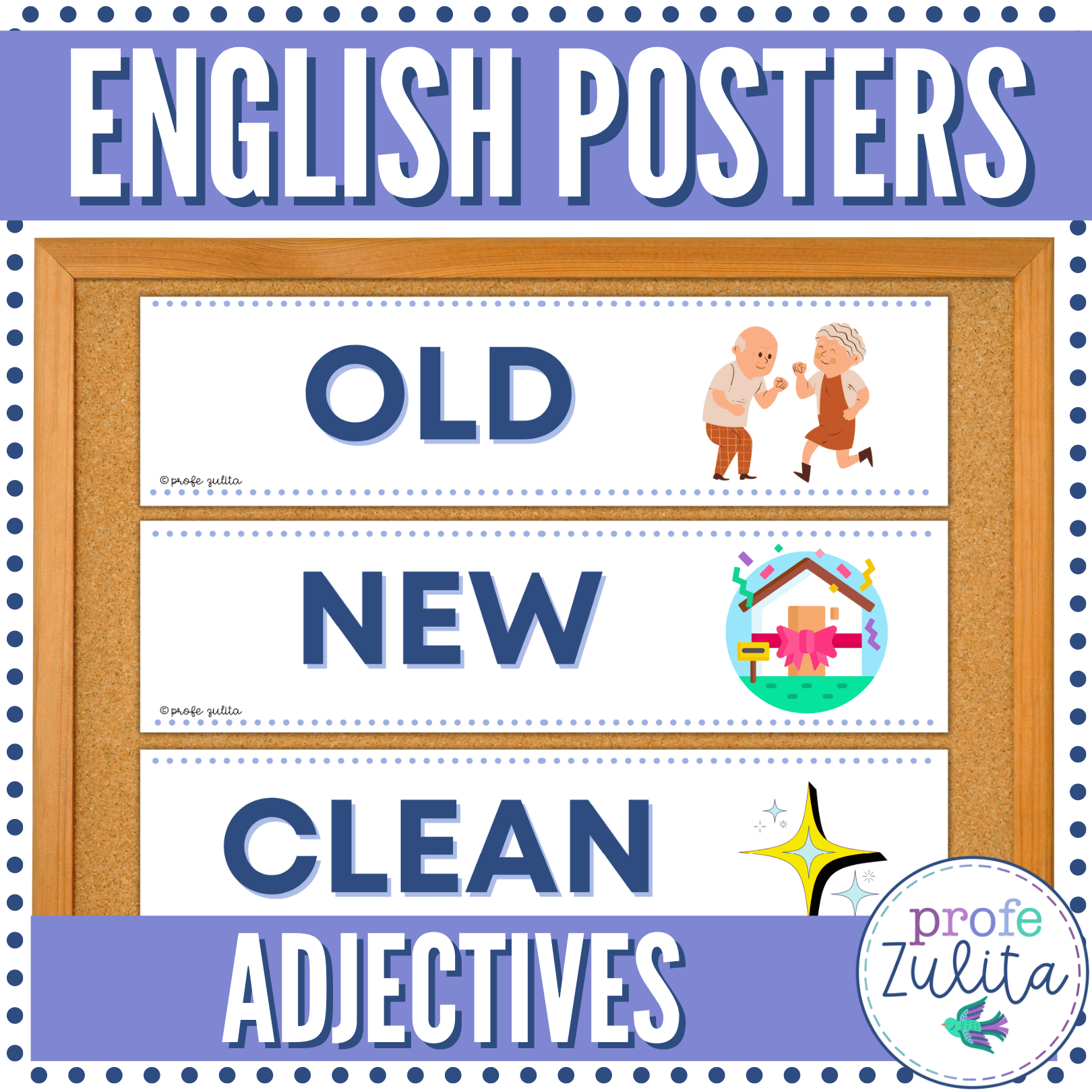 31 English Adjective Posters: Beginner ESL / ELL / Newcomer Classroom ...