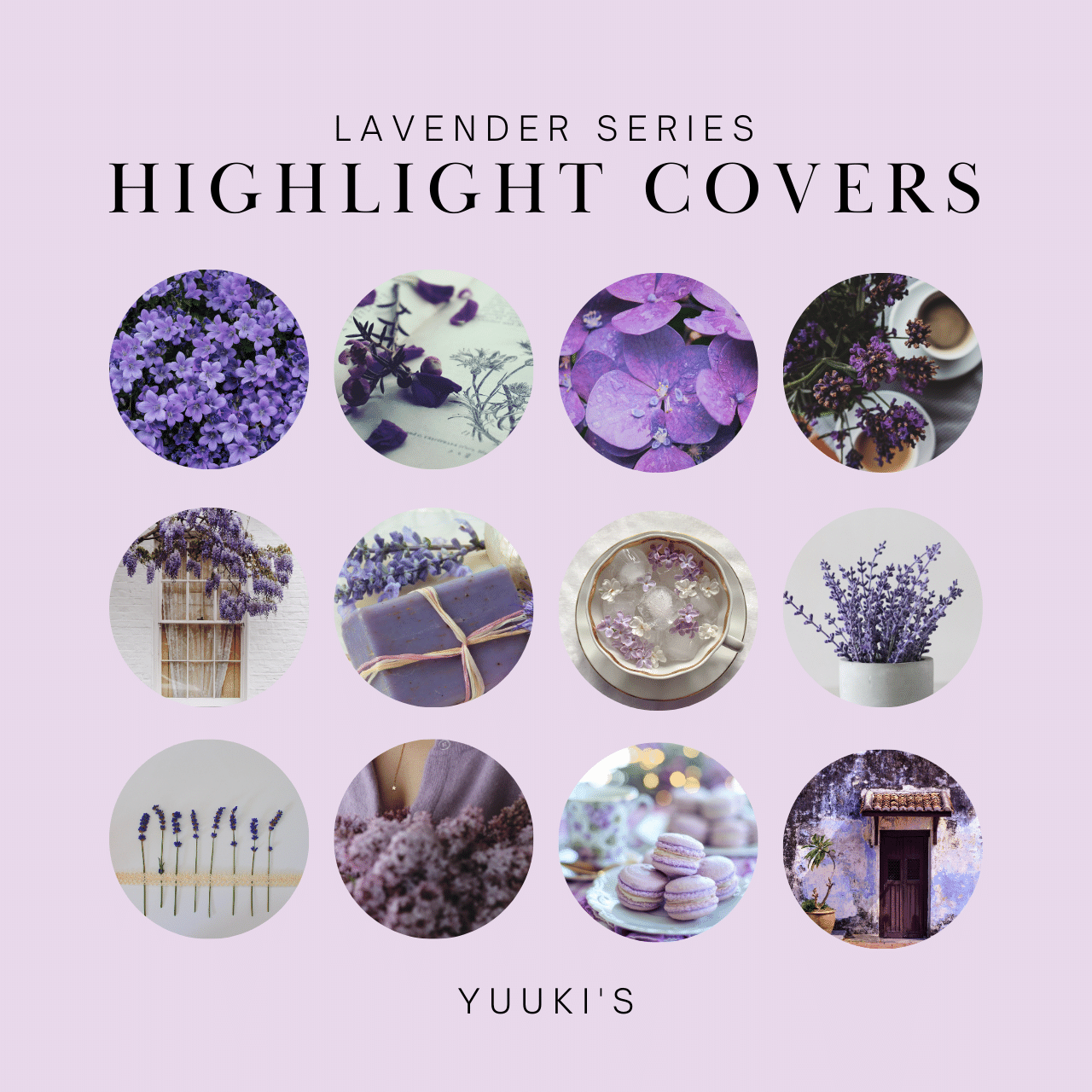 12 Lavender Series Aesthetic Themed｜Instagram Highlight Covers｜Instagram Story Icon - Payhip