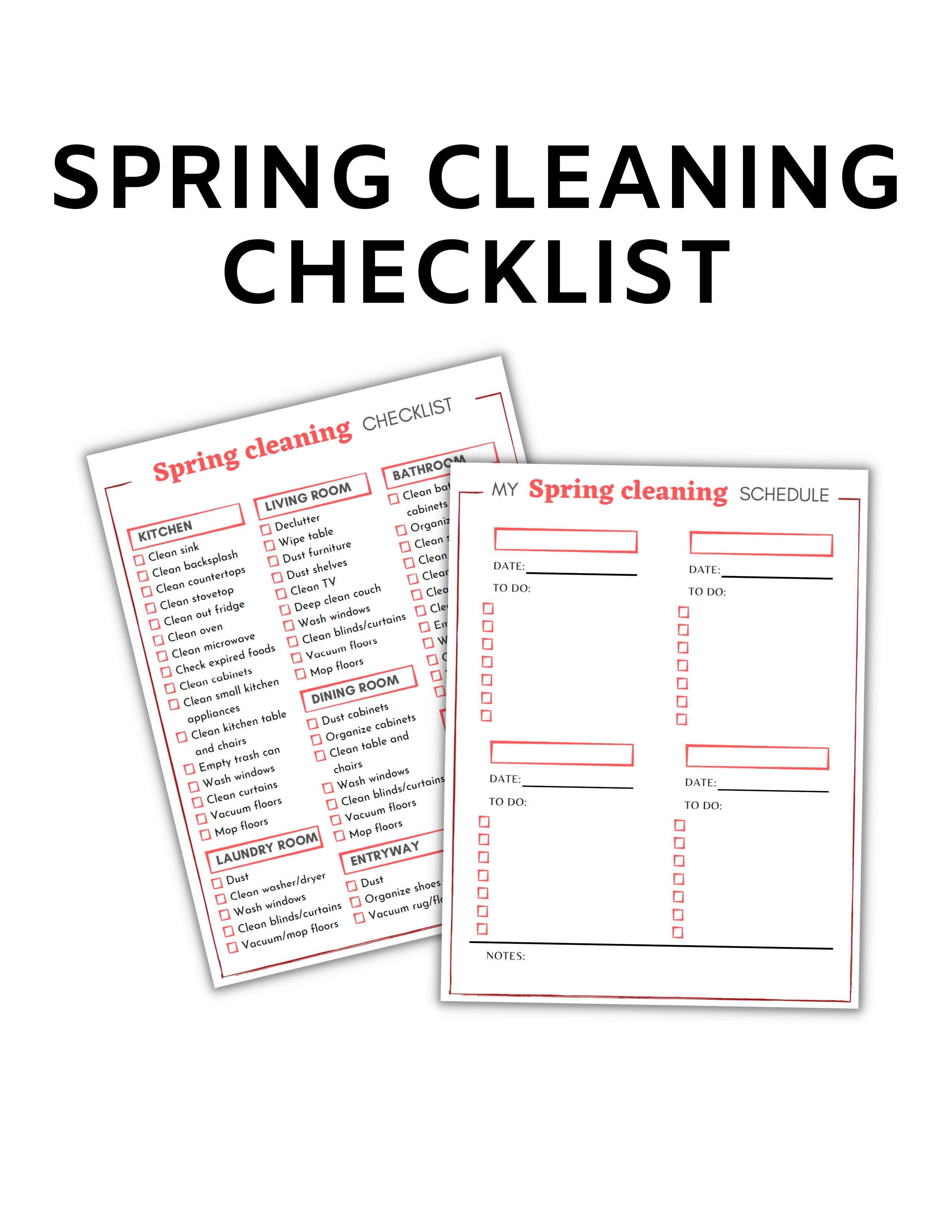 Spring Cleaning Checklist