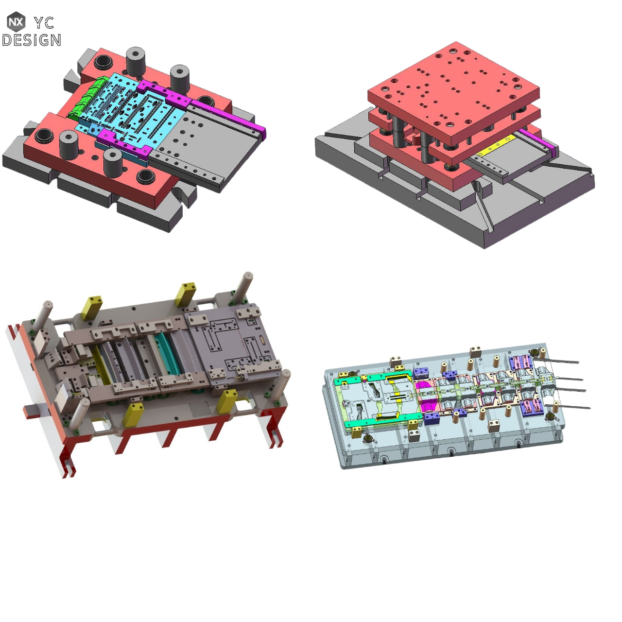 70 sets of 3D design drawings for stamping molds Continuous mold ...
