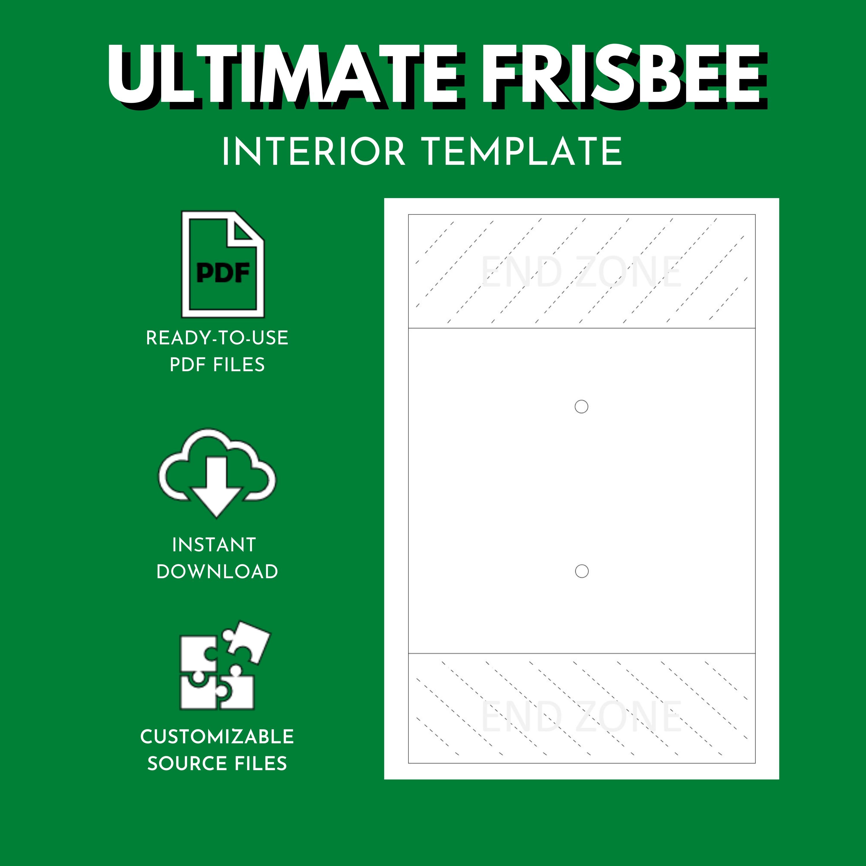 Ultimate Frisbee Playbook Amazon KDP Interior Template for Low-Content ...