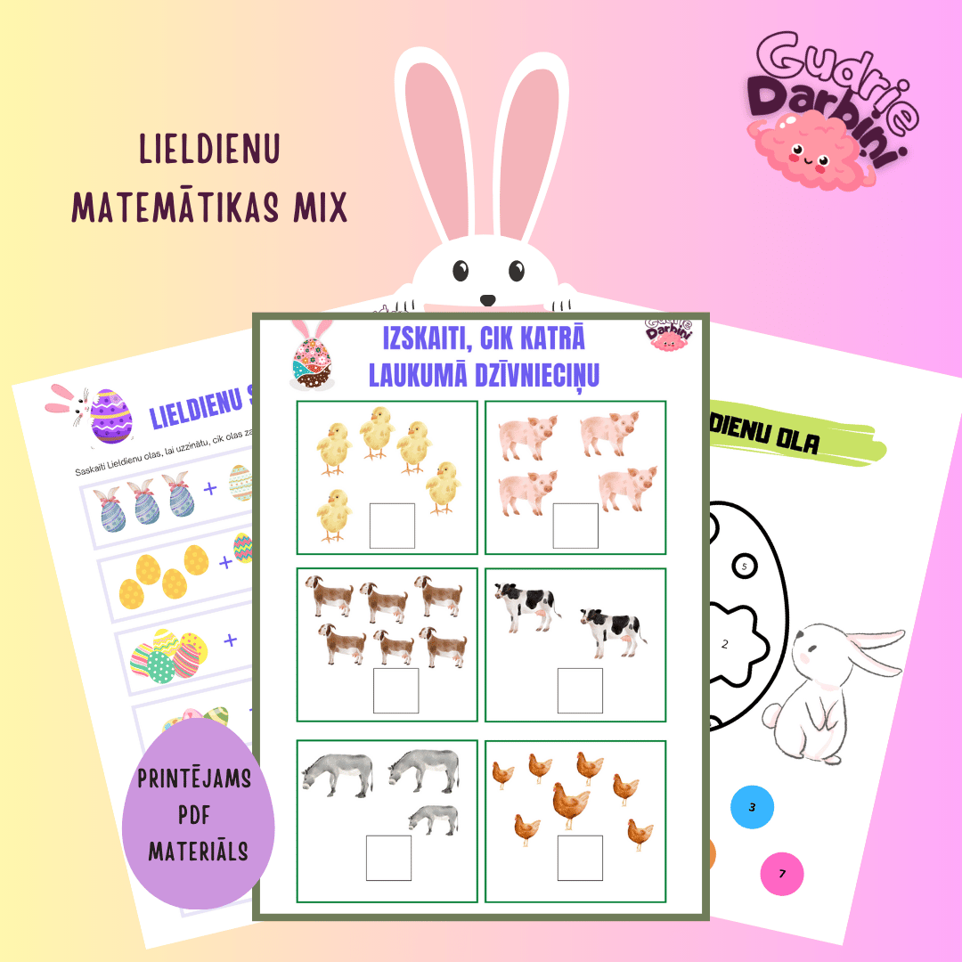 Lieldienu matemātikas MIX (olu un dzīvnieku saskaitīšana u.c - Payhip