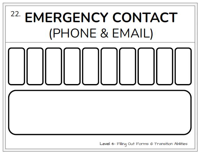 Filling Out Forms | Personal Info | Task Cards