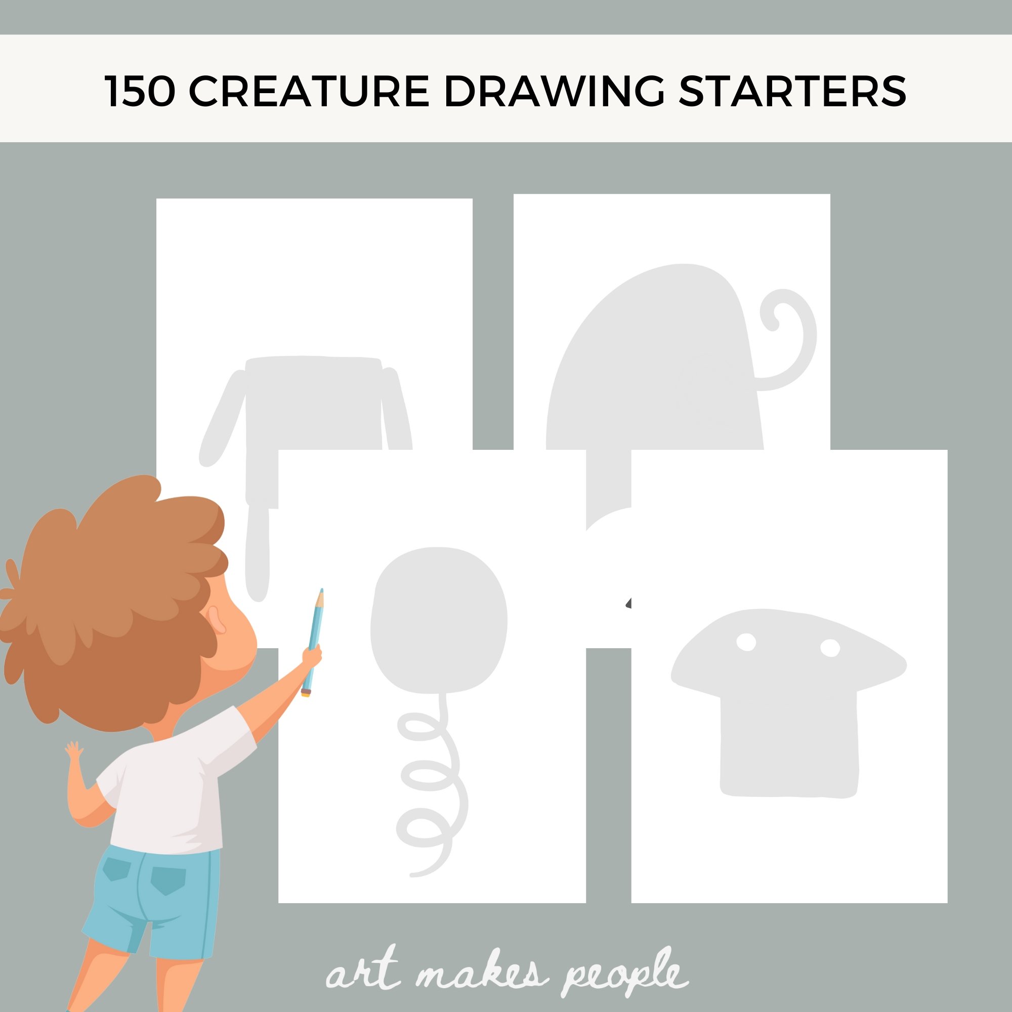 150 Drawing Starters – Creature Edition - Payhip