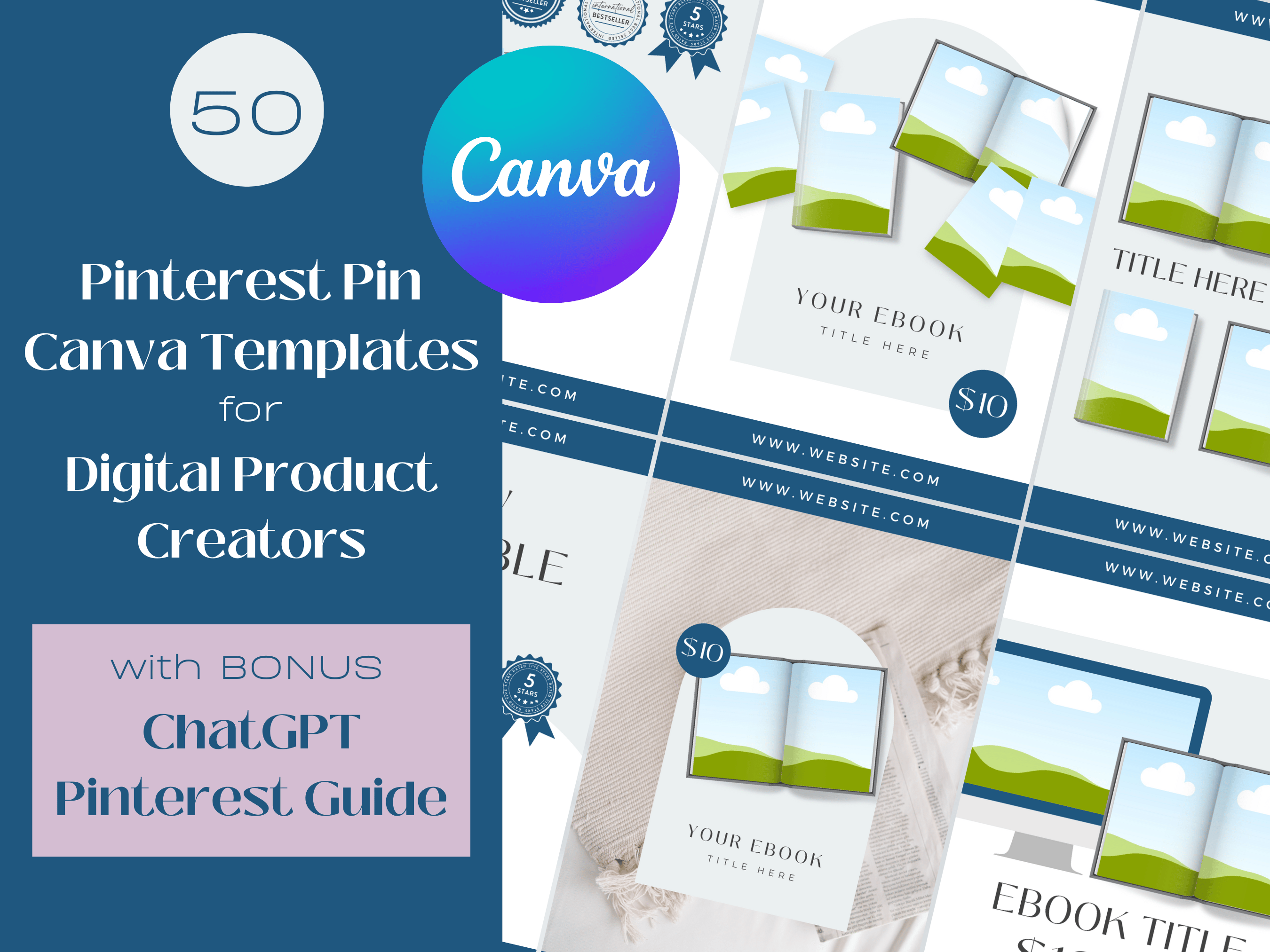 Pinterest Pin Template for Digital Product Creators BONUS ChatGPT ...