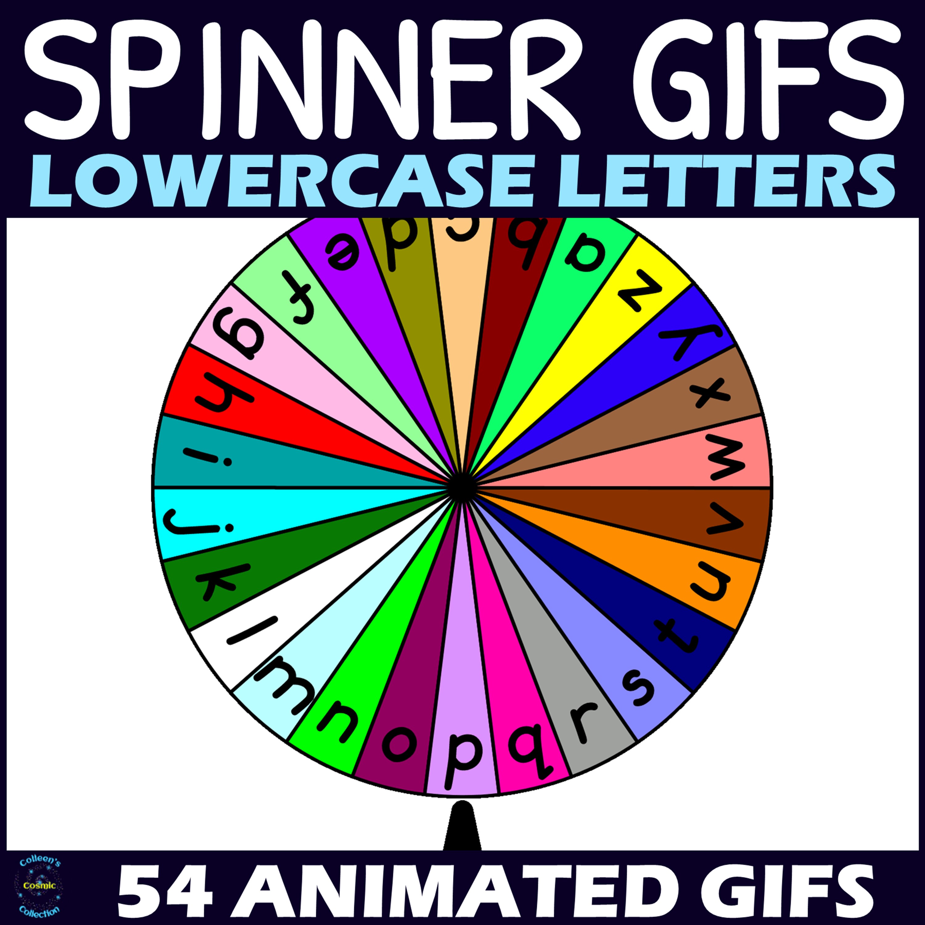 Animated GIF Spinners Clipart – Lowercase Letters