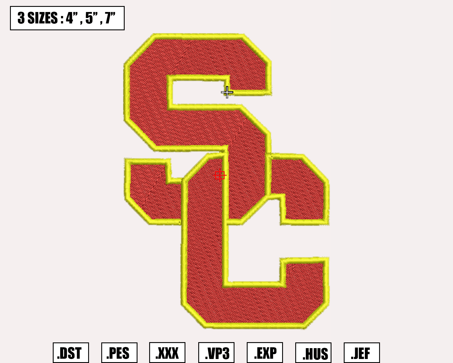 USC Trojans Embroidery Design, NCAA Teams Embroidery Designs, College ...