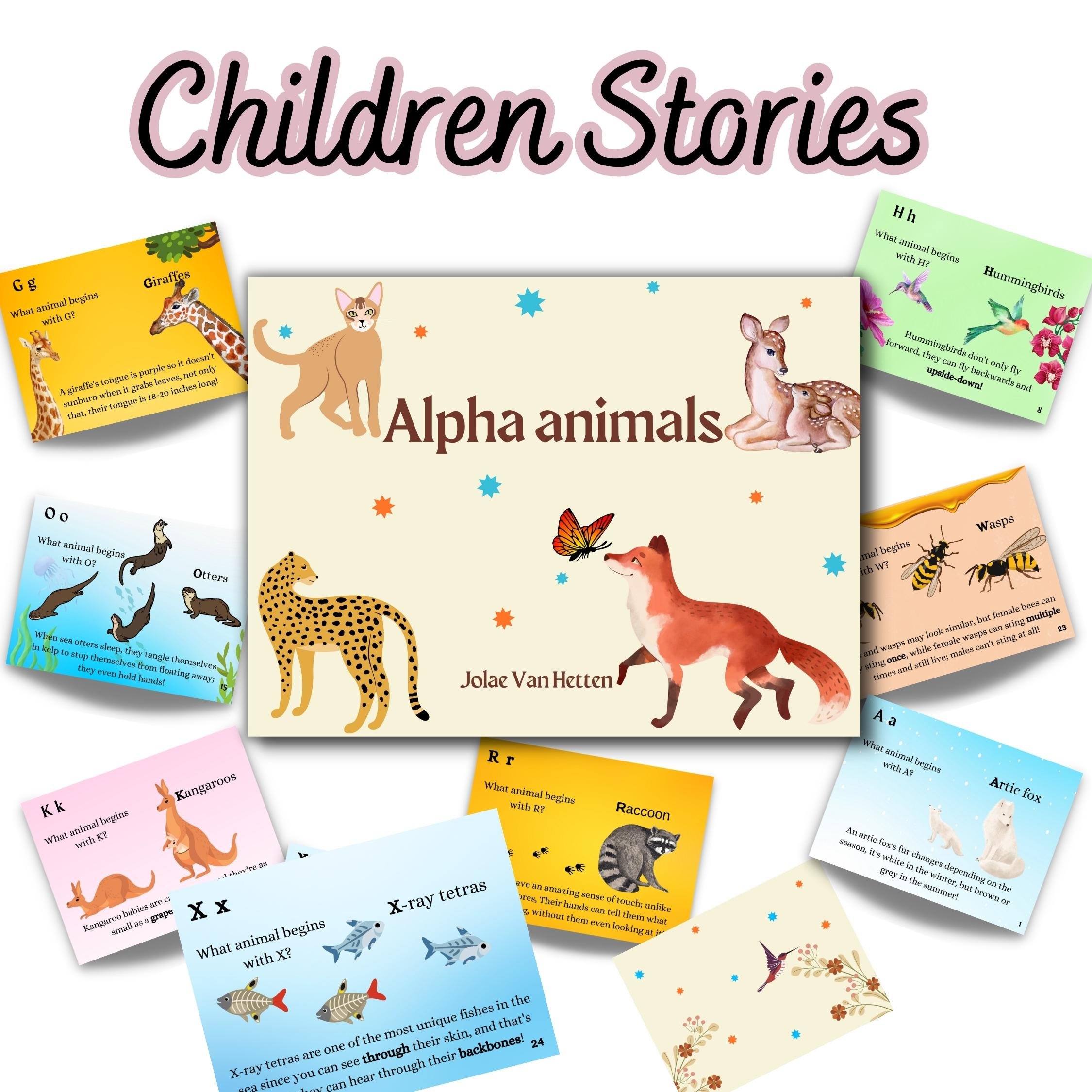 Alpha Animals Childrens Educational Book