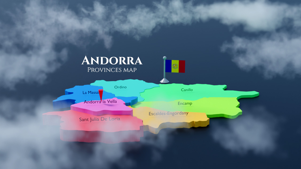 Andorra Parishes Map (3D Pre-rendered Images) - Payhip