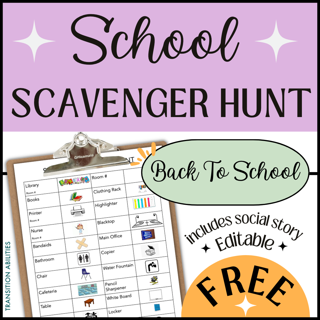 Scavenger Hunt in School Building Rainy Day Activity Elementary ...