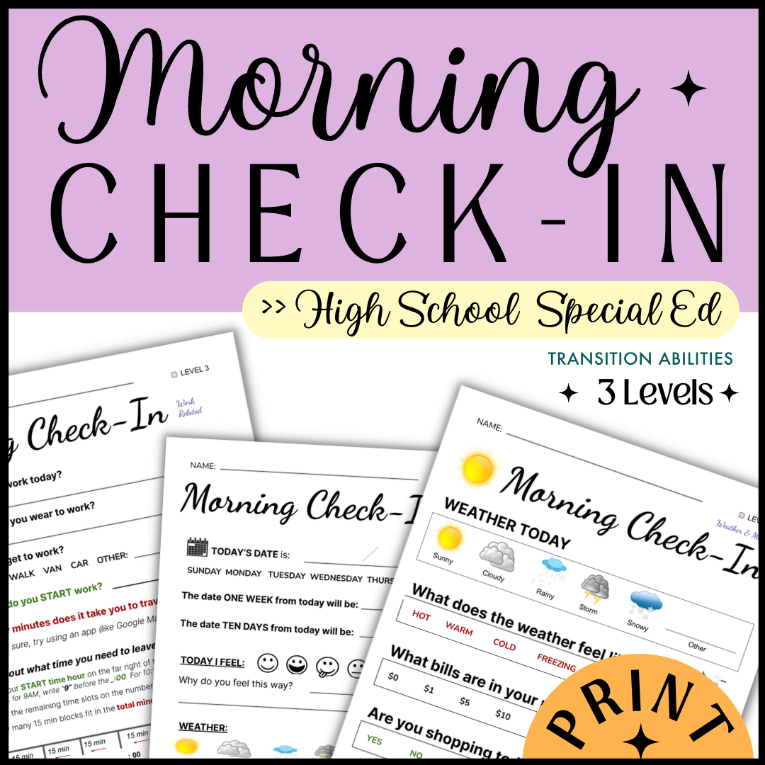 Daily Morning Check In | High School Life & Job Skills