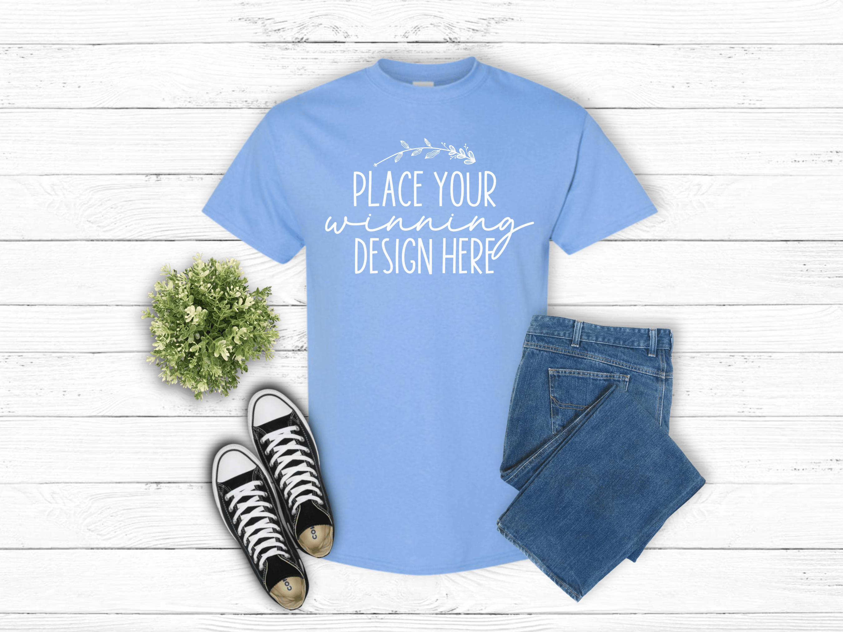 mint green front & back mockup Gildan 5000 unisex t-shirt Gildan heavy ...