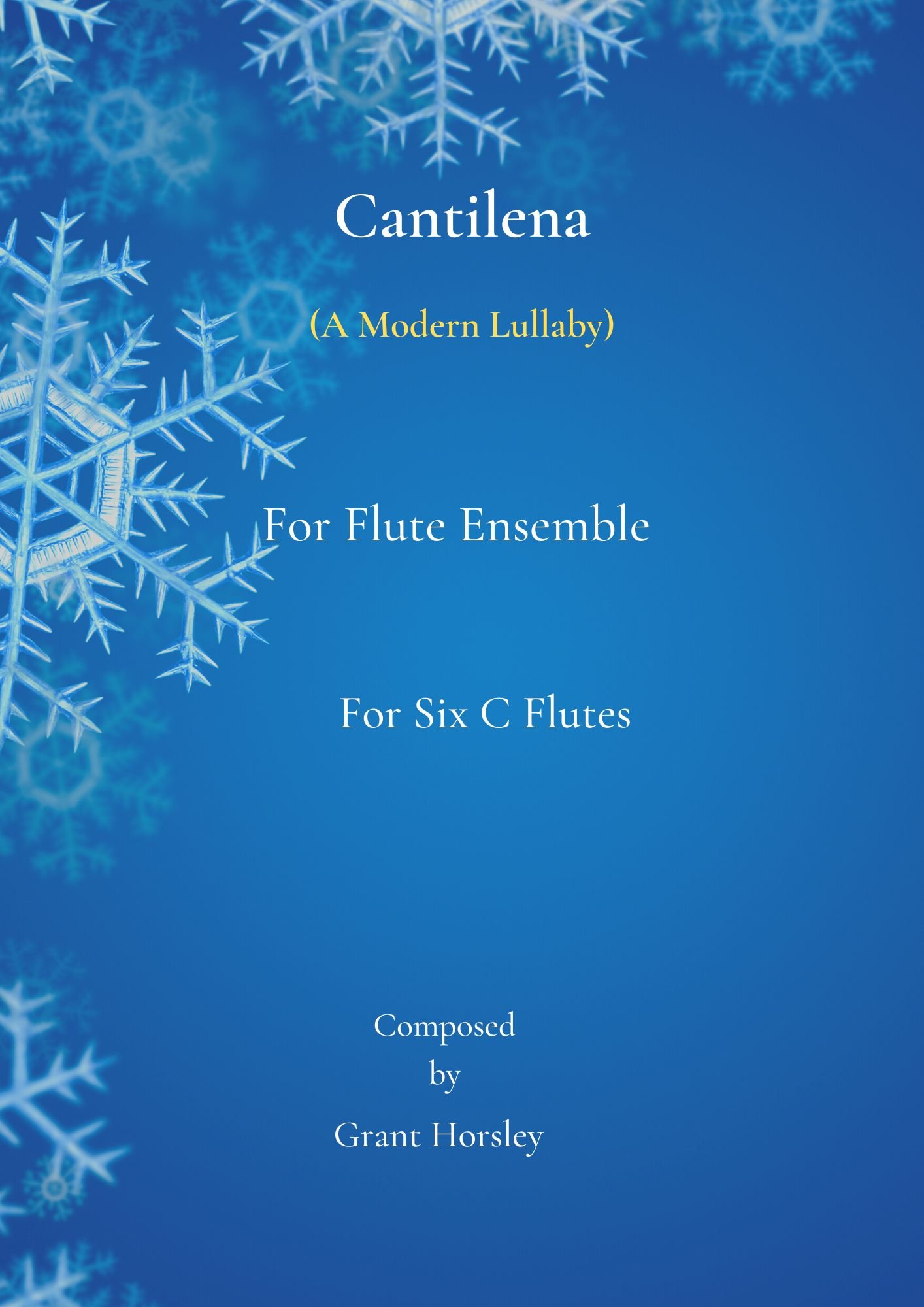 "Cantilena" A Modern Lullaby For Flute Ensemble- (6 C Flutes) - Payhip