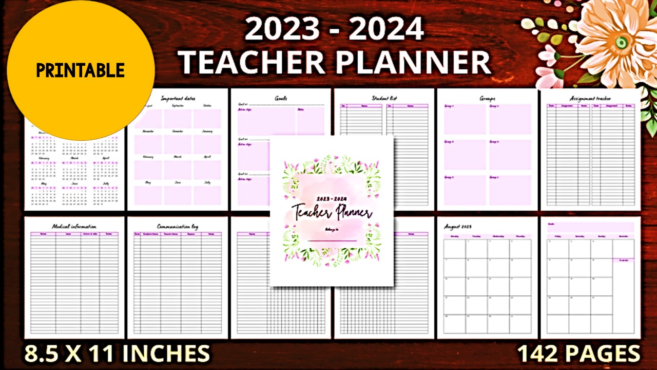 Printable Teacher Planner 2023-2024