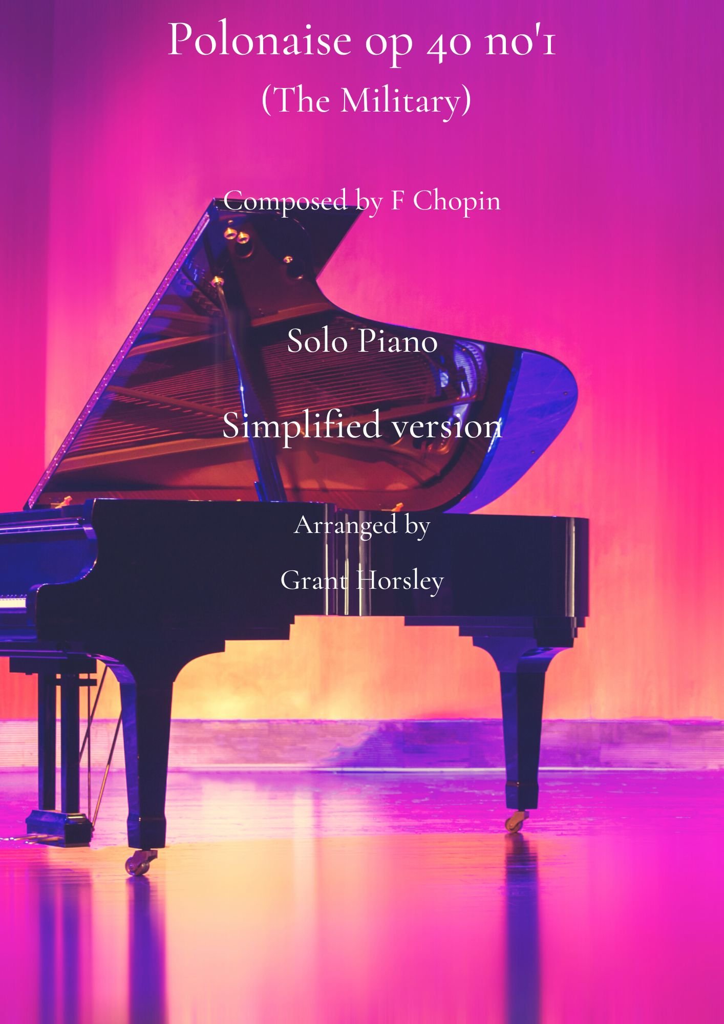 Chopin Polonaise op 40 no 1 "The Military" Piano solo- Simplified version