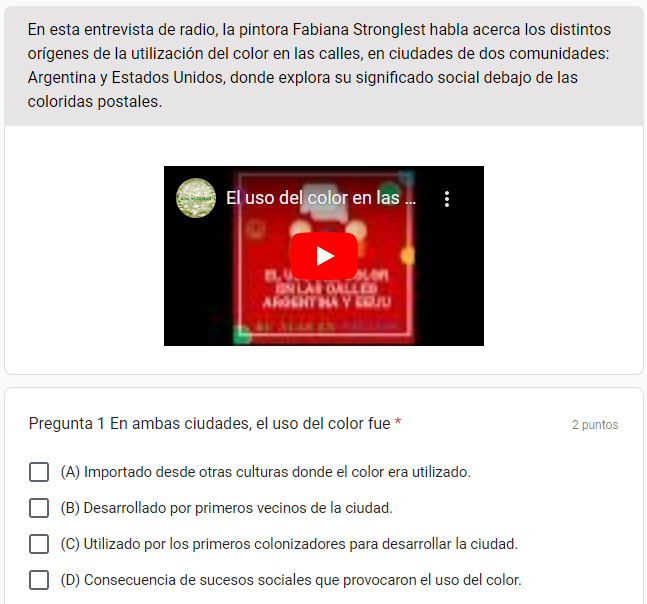 INTERVIEW PRACTICE TEST UNIT 3 AP SPANISH LANGUAGE TEST | MULT CHOICE ...