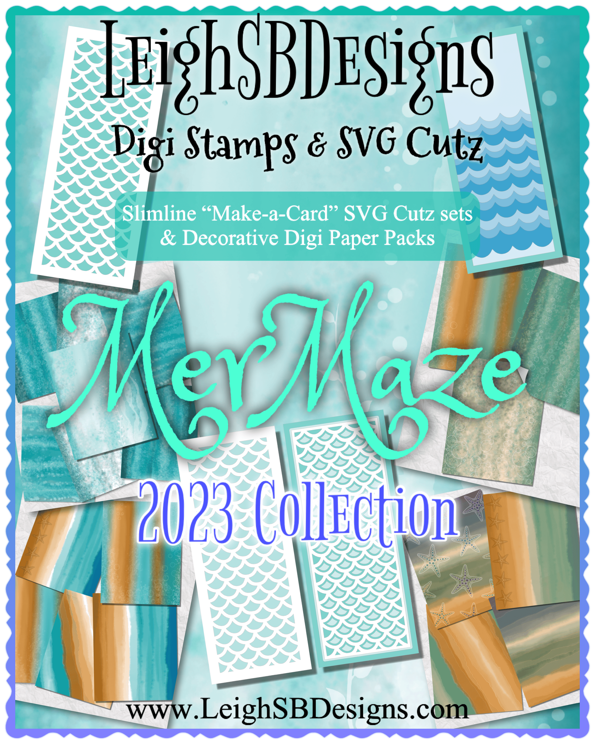LeighSBDesigns Digi Stamps & SVG Cutz - MerMaze Collection