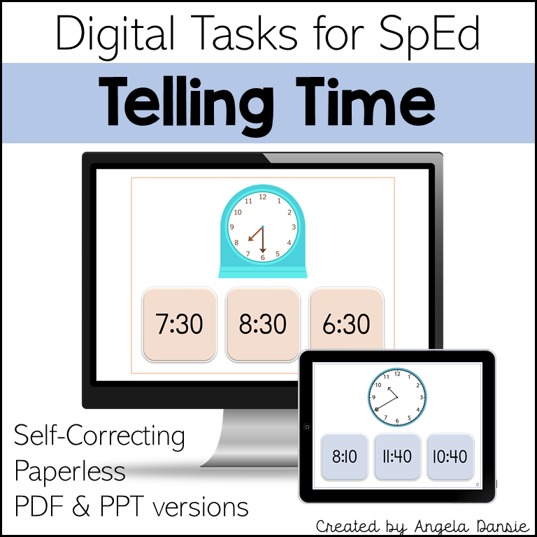 Telling Time | Analog Clocks | Digital Tasks for Special Education