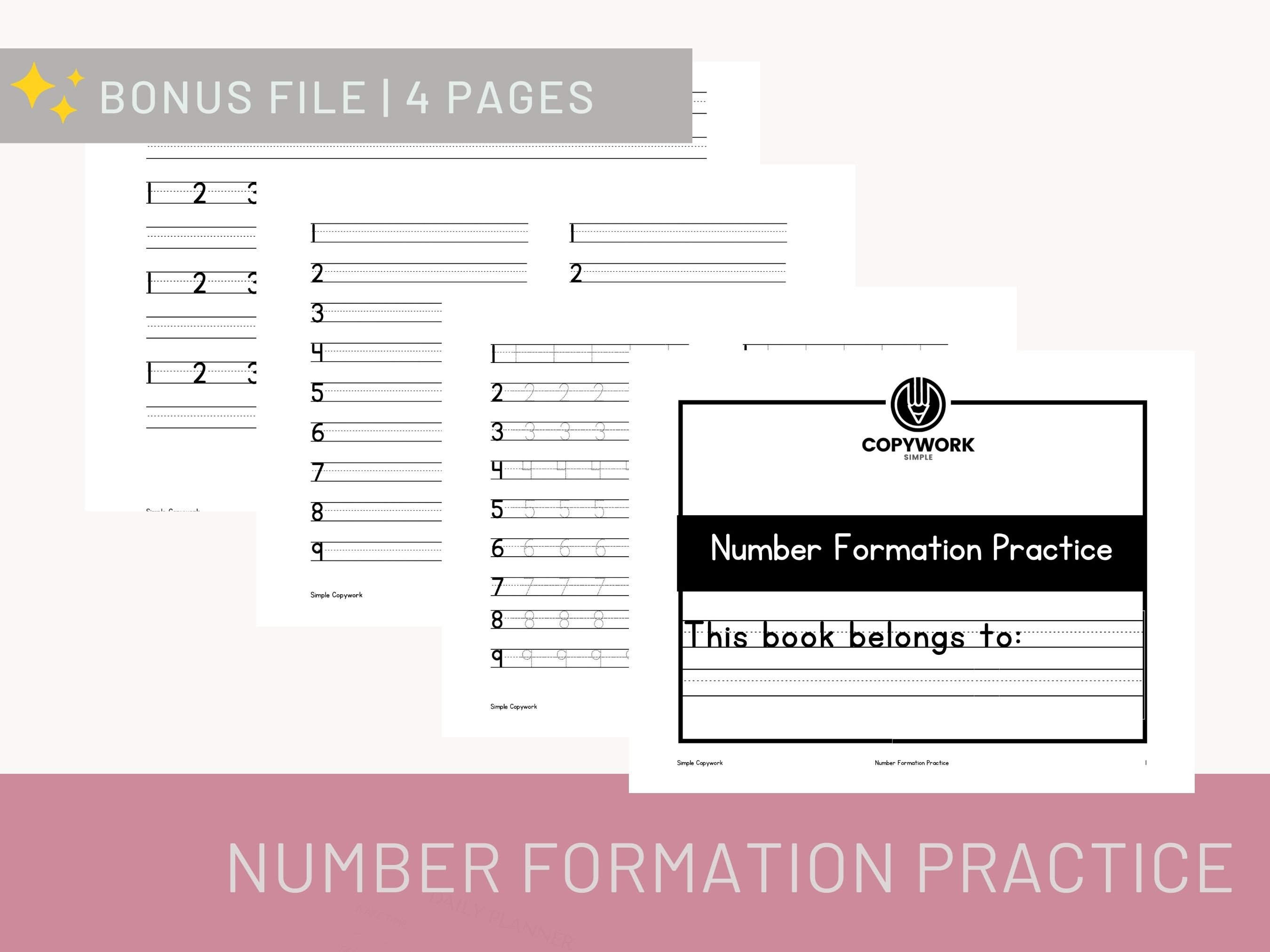 Number Formation Practice, 40 pt. PRINT