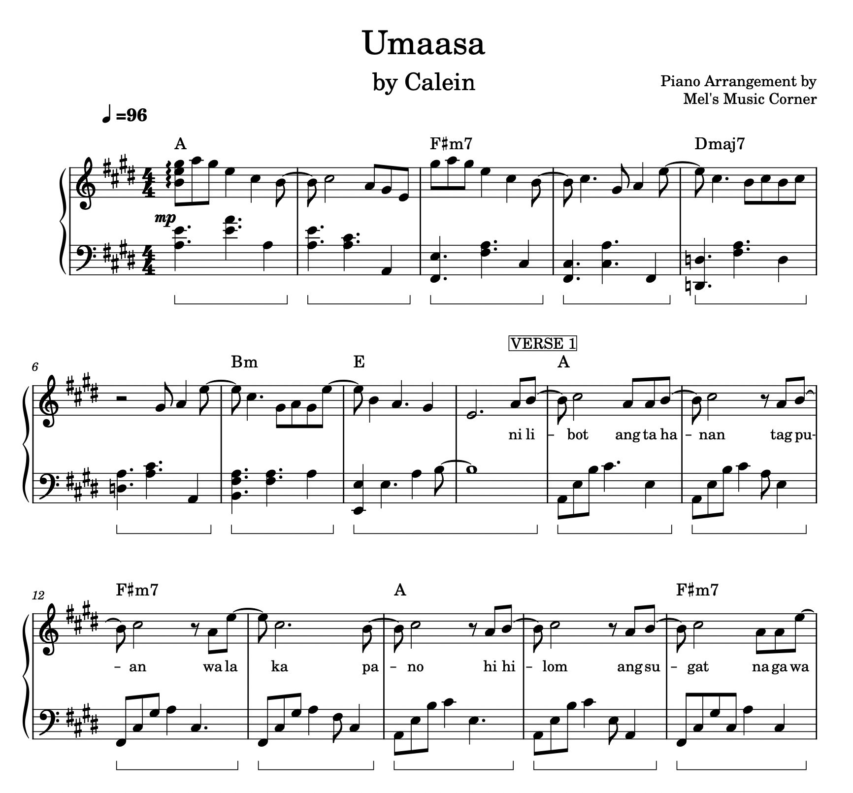 Umaasa by Calein SHEET MUSIC or MIDI - Payhip