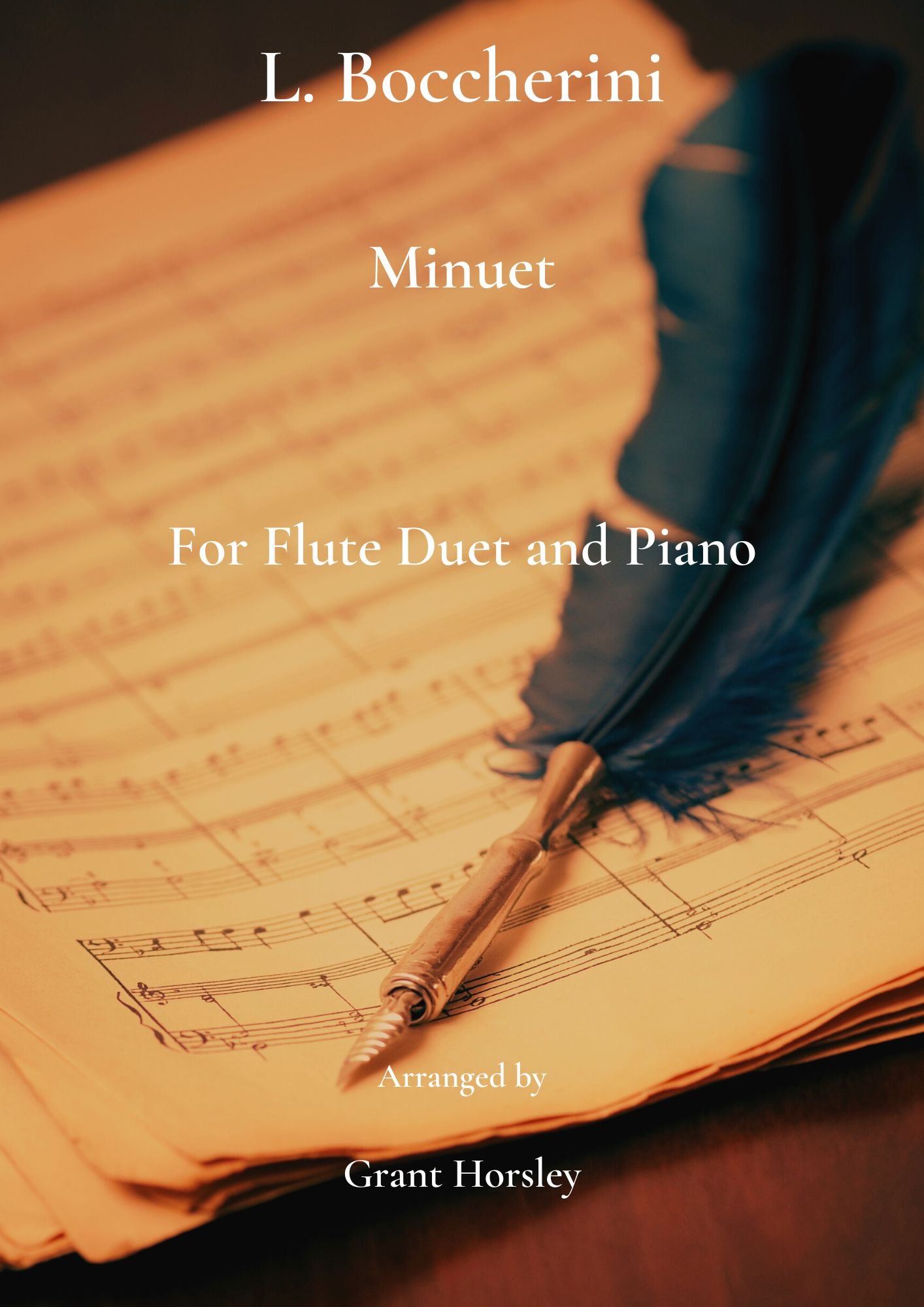 Boccherini's "Minuet" for Flute Duet and Piano