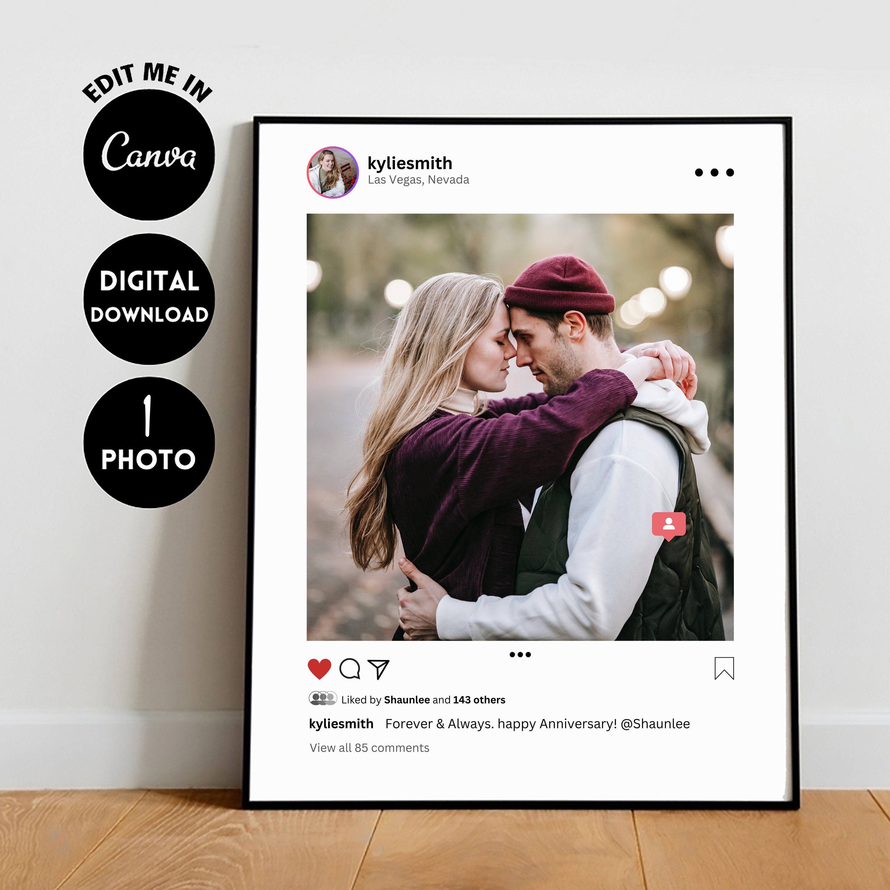 EDITABLE Custom IG inspired photo print Collage template | Anniversary ...