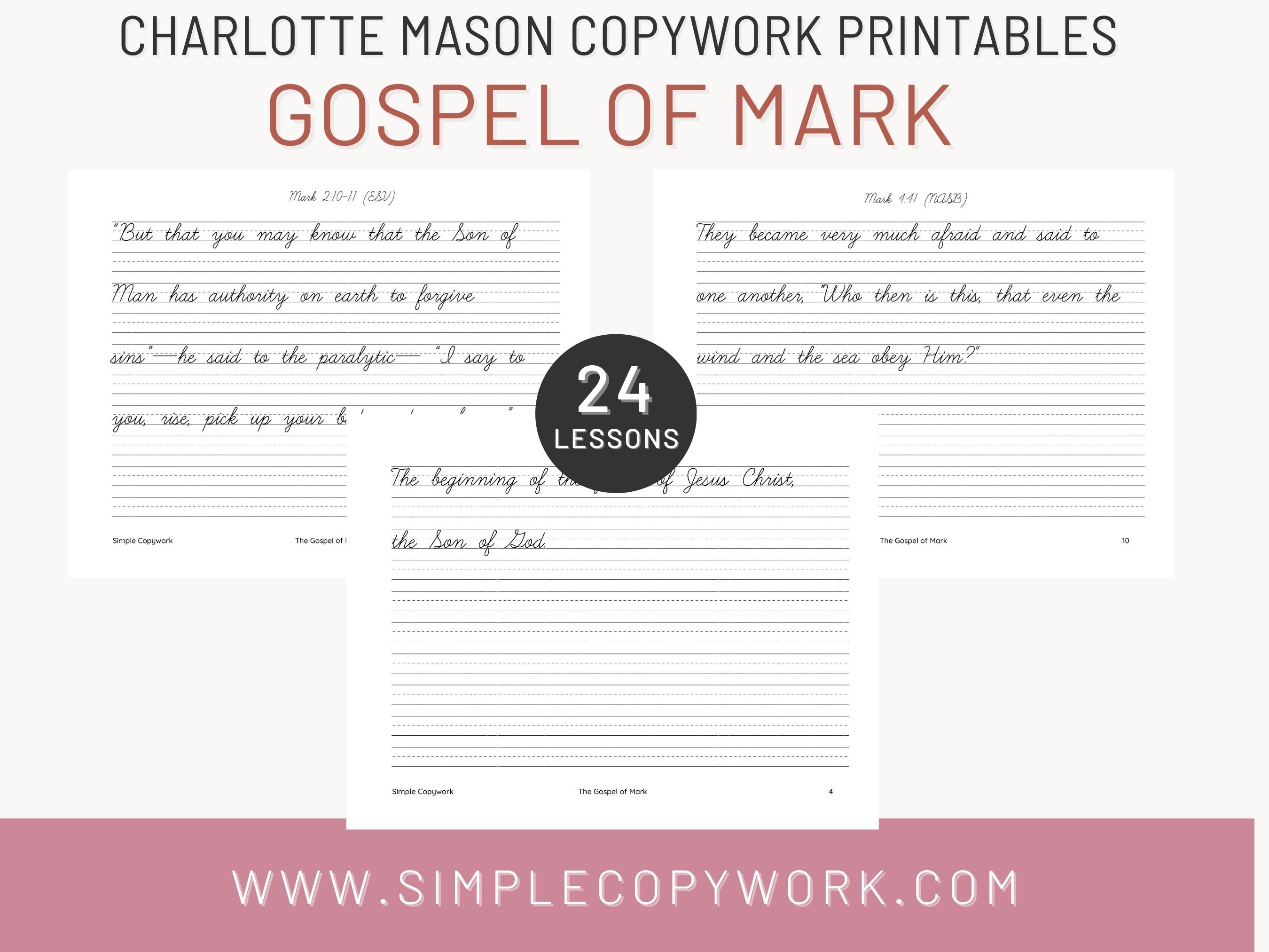 Gospel of Mark, 40 pt. CURSIVE