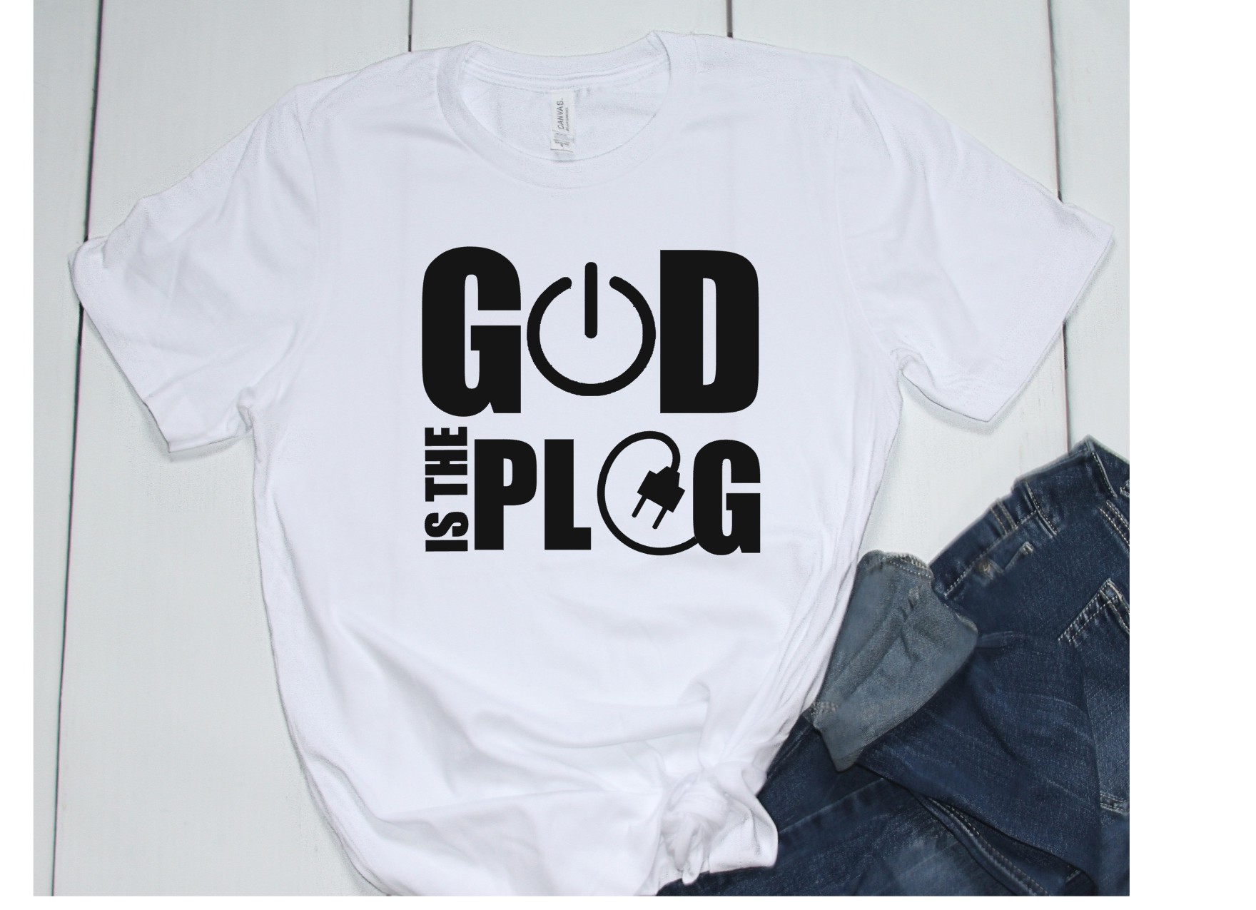 HHK God IS The Plug Vinyl T-Shirt - Payhip