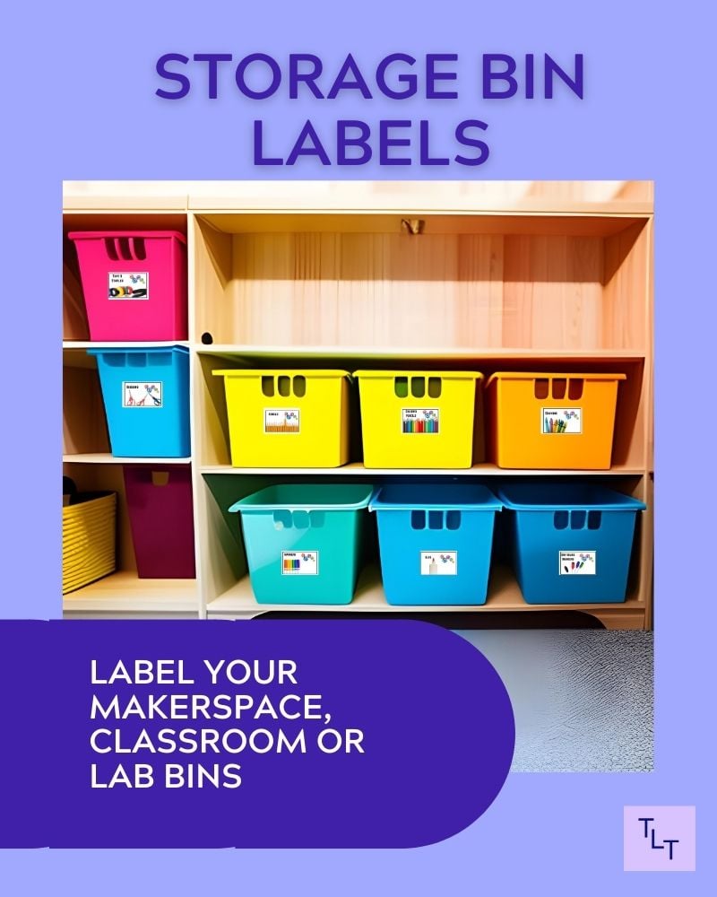 STEM Theme Makerspace Bin Labels, Classroom organization, STEM lab ...