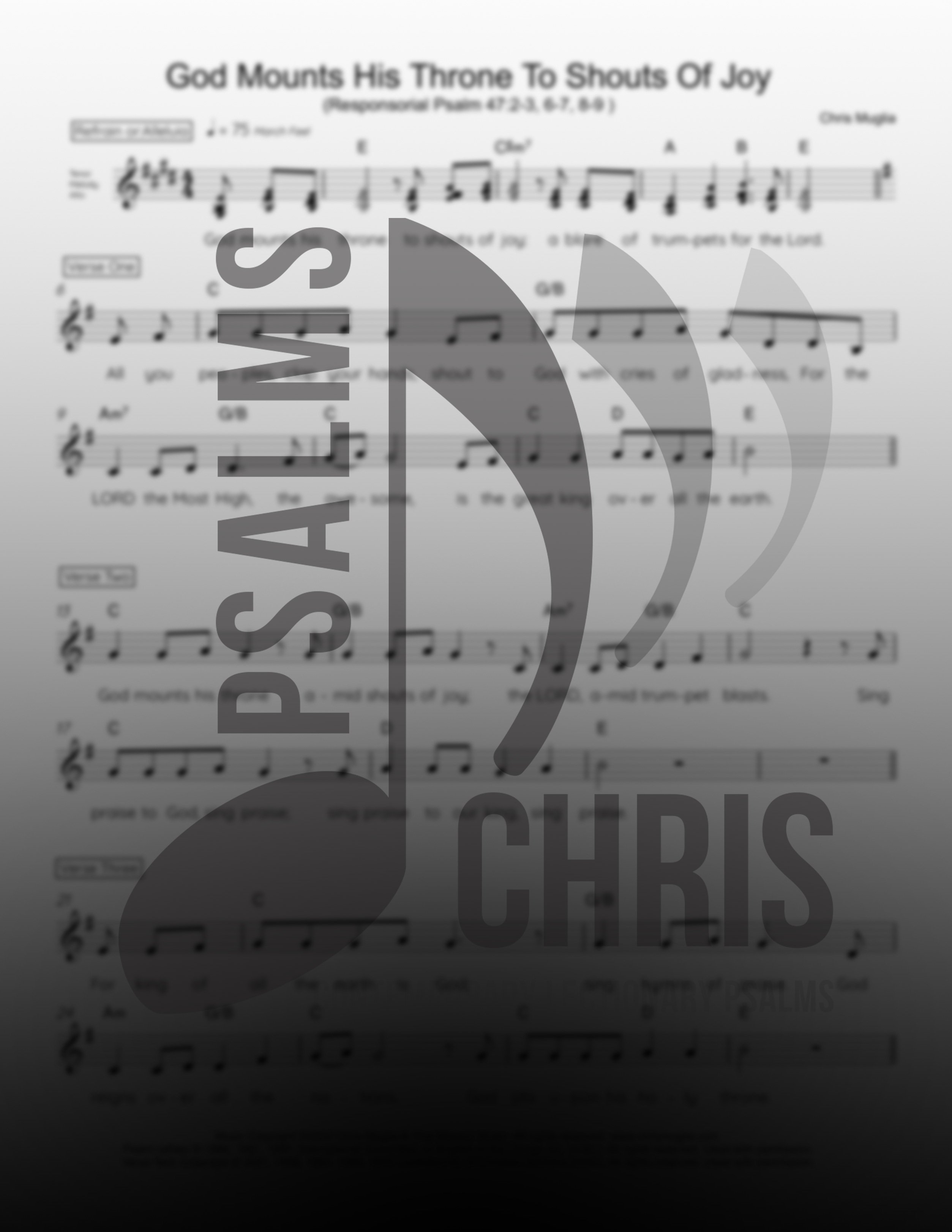 God Mounts His Throne To Shouts Of Joy (Responsorial Psalm 47 2-3, 6-7 ...