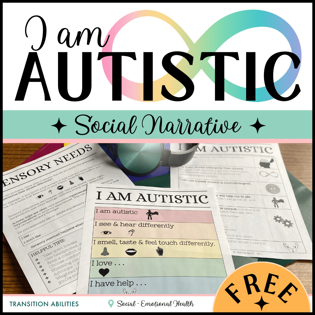 I am Autistic PRINTABLE | Social Narrative | FREEBIE