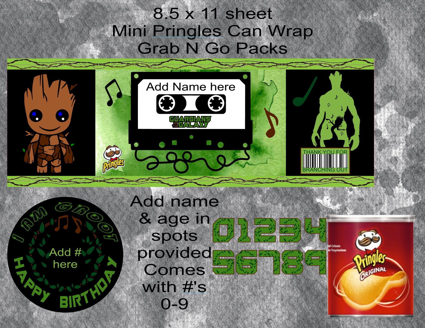 Groot Pringles Wrap/Label - Payhip