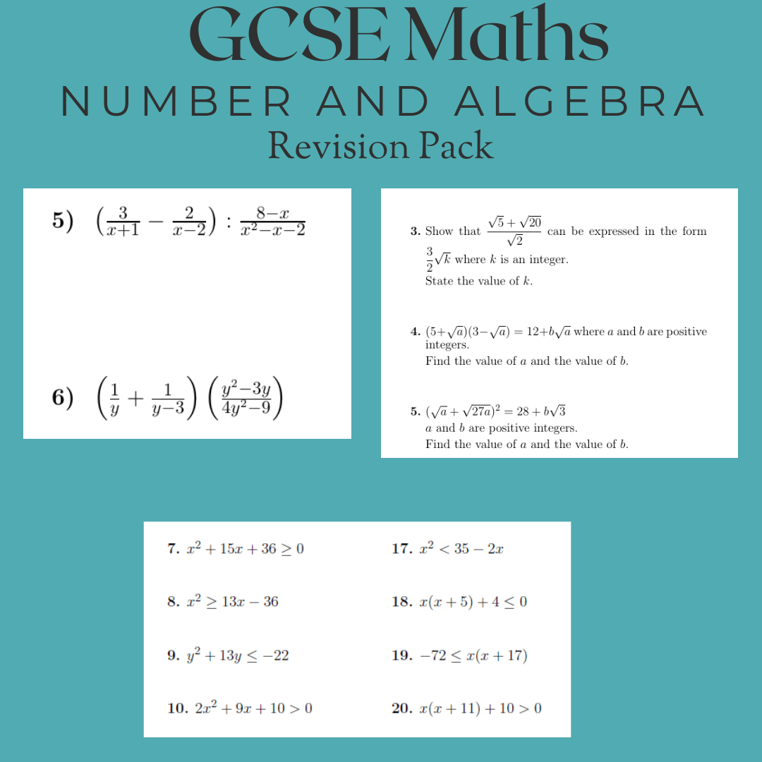 GCSE Maths-Number and Algebra Revision Pack