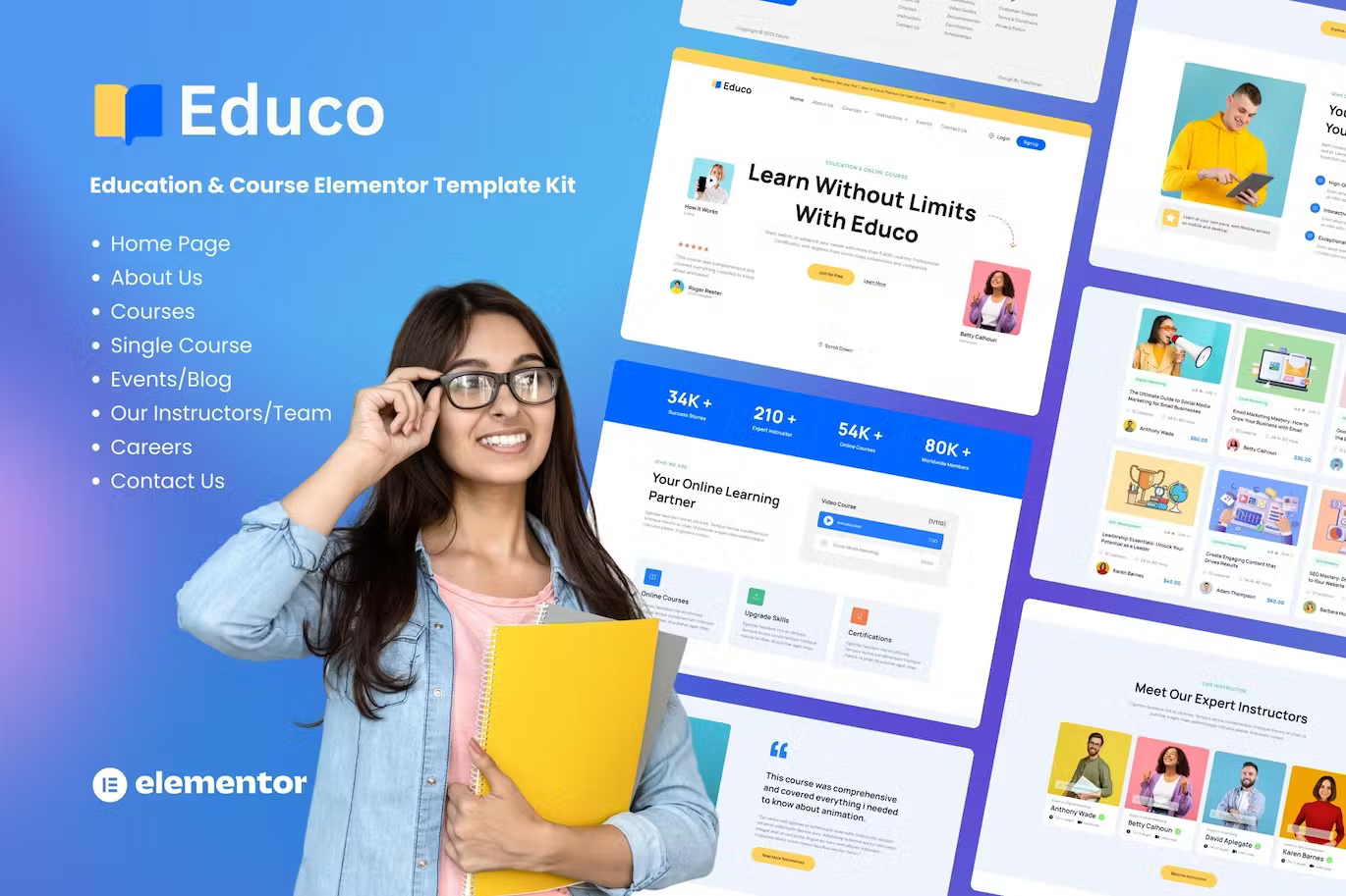 Education & Online Course Elementor Template Kit - Payhip